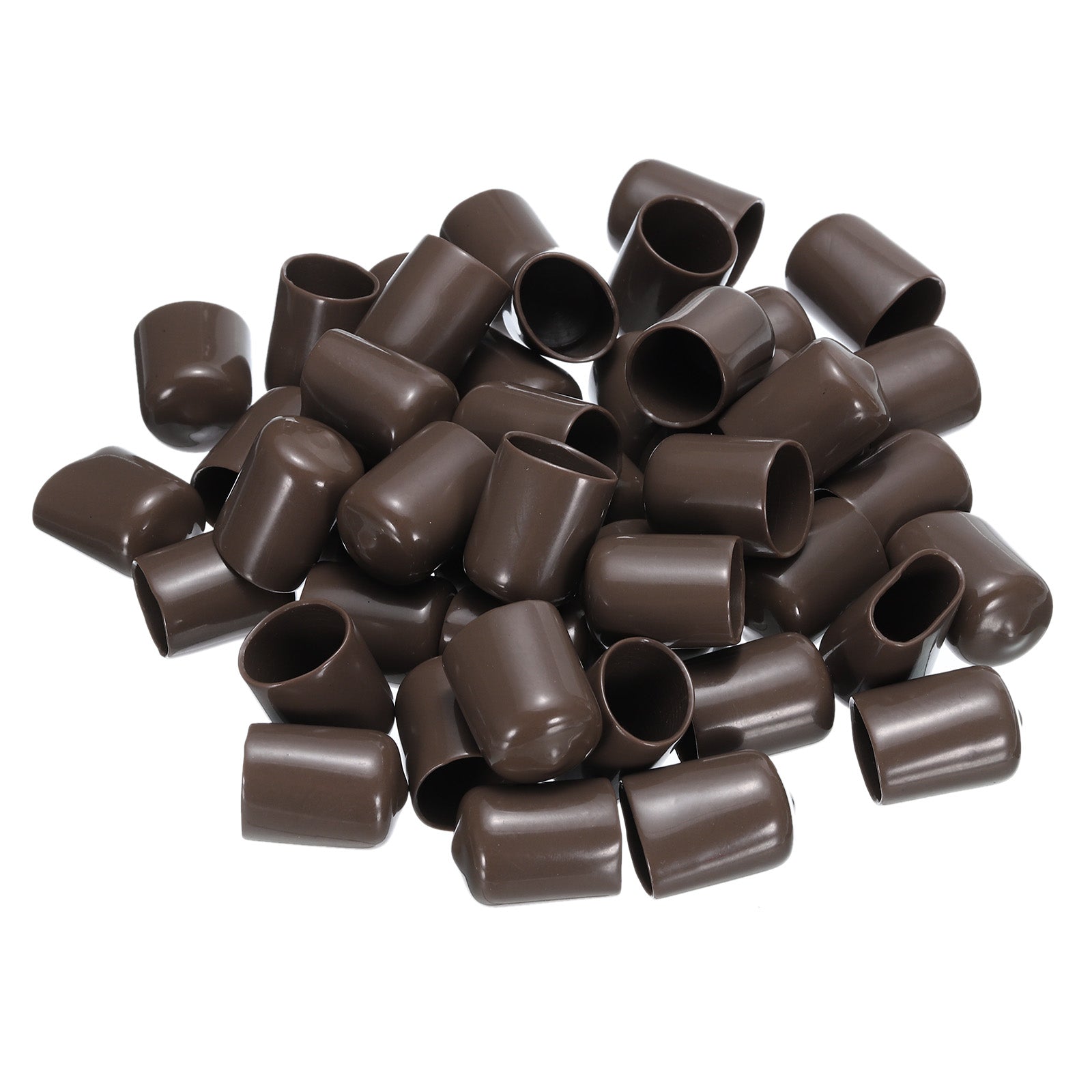 Uxcell 50pcs Rubber End Caps 16mm ID Vinyl Round Tube Bolt Cap Cover ...