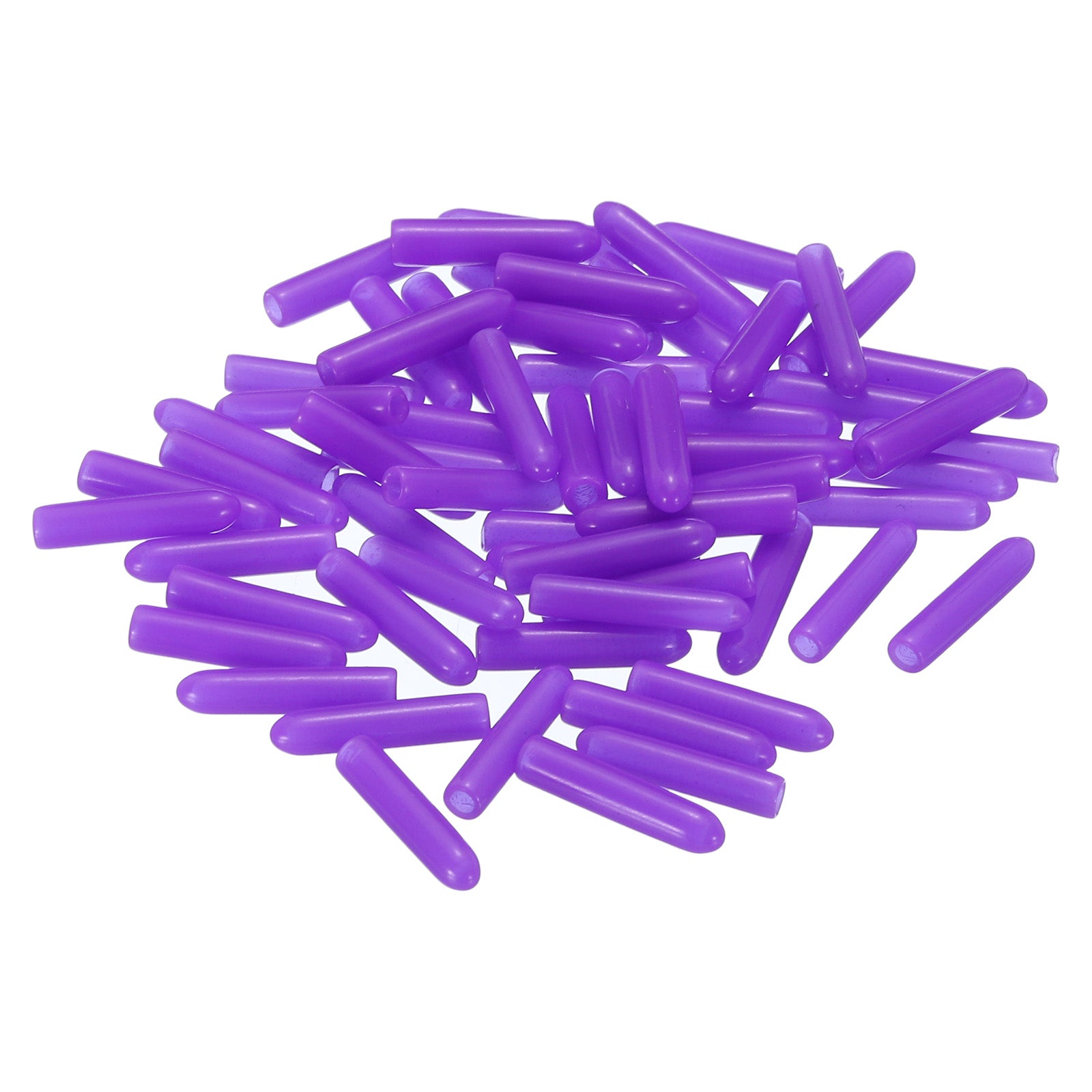 Uxcell 50pcs Rubber End Caps 2mm ID Vinyl Round Tube Bolt Cap Cover ...