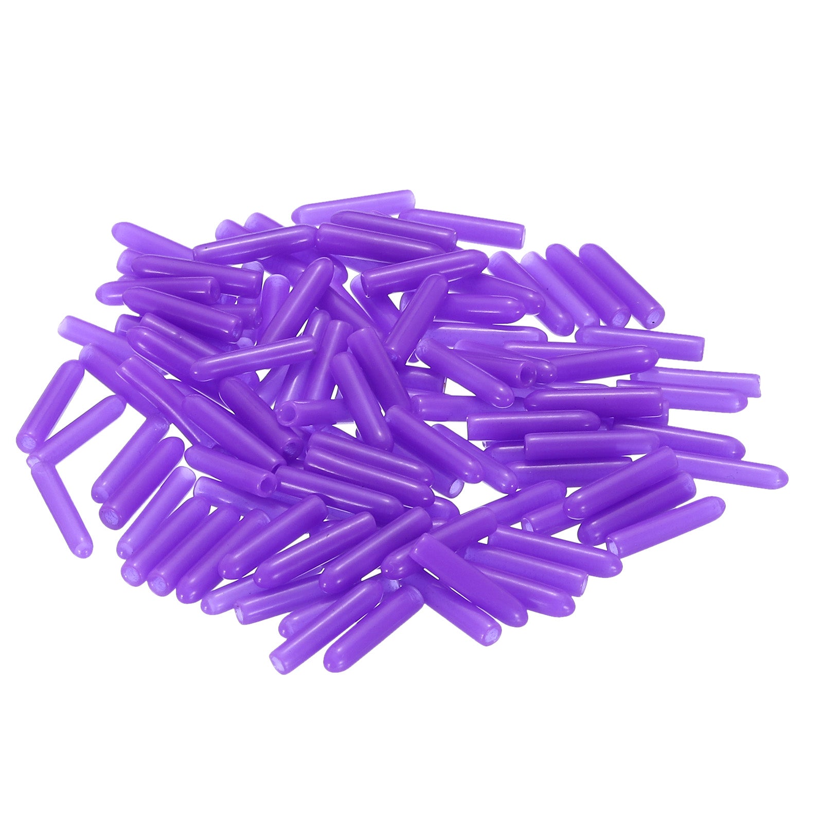 Uxcell 100pcs Rubber End Caps 2mm ID Vinyl Round Tube Bolt Cap Cover ...