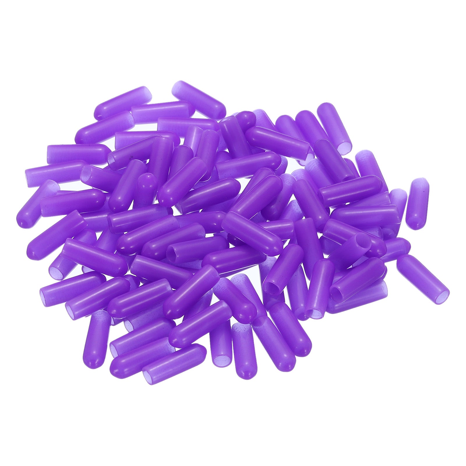 Uxcell 100pcs Rubber End Caps 4mm ID Vinyl Round Tube Bolt Cap Cover ...