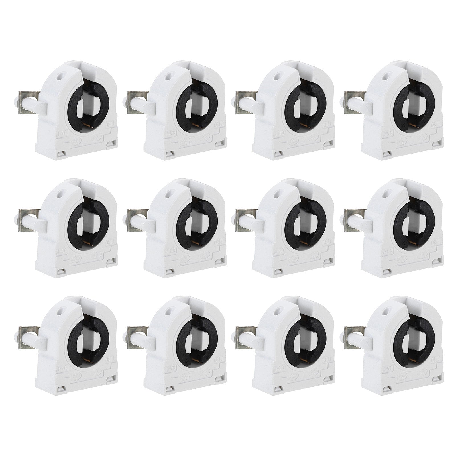 T8 Fluorescent Light Holder, 12 Pack G13 Lamp Base LED Fluorescent Tube ...