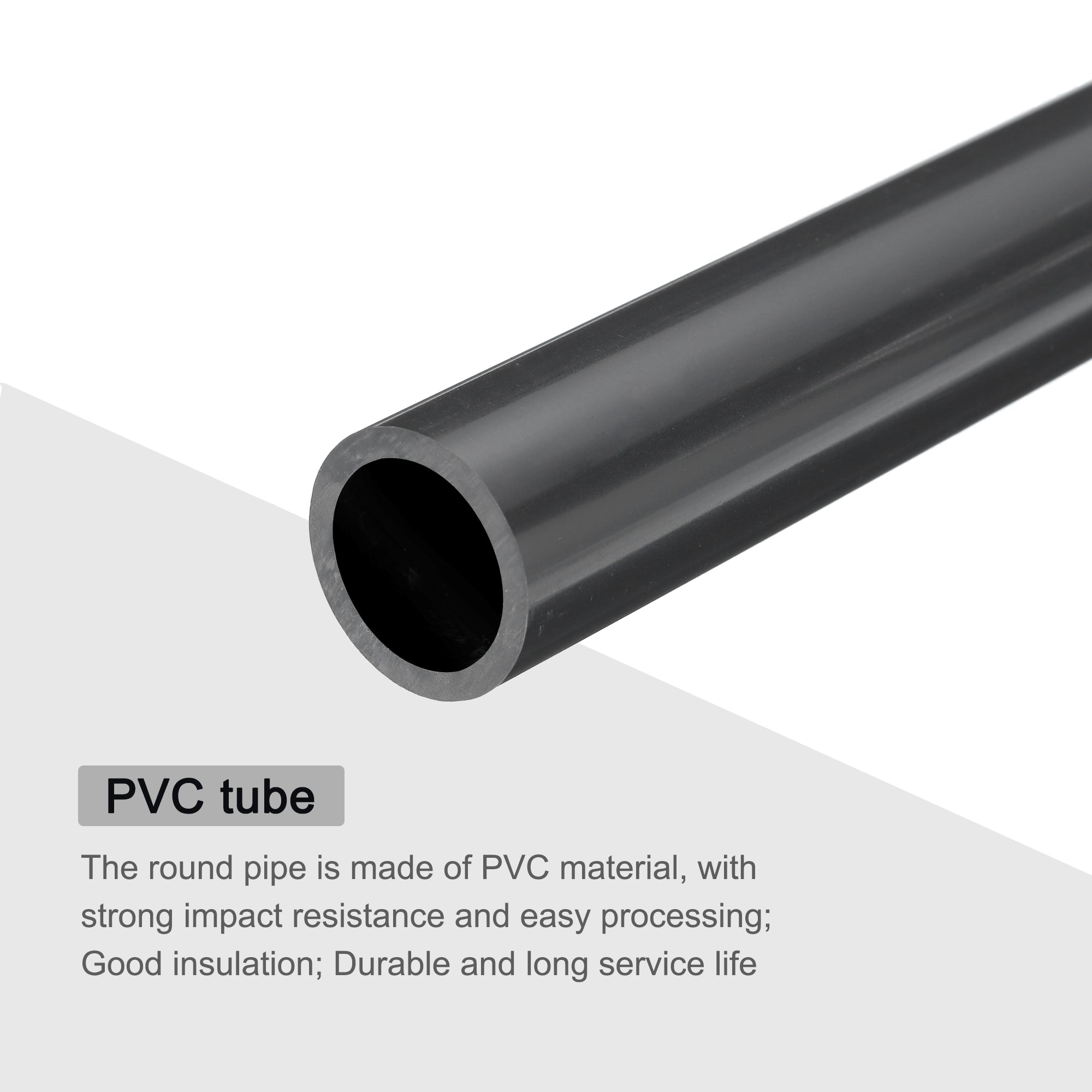PVC Rigid Round Pipe 19.4mm(3/4 Inch) ID 25mm(1 Inch) OD 350mm Light ...