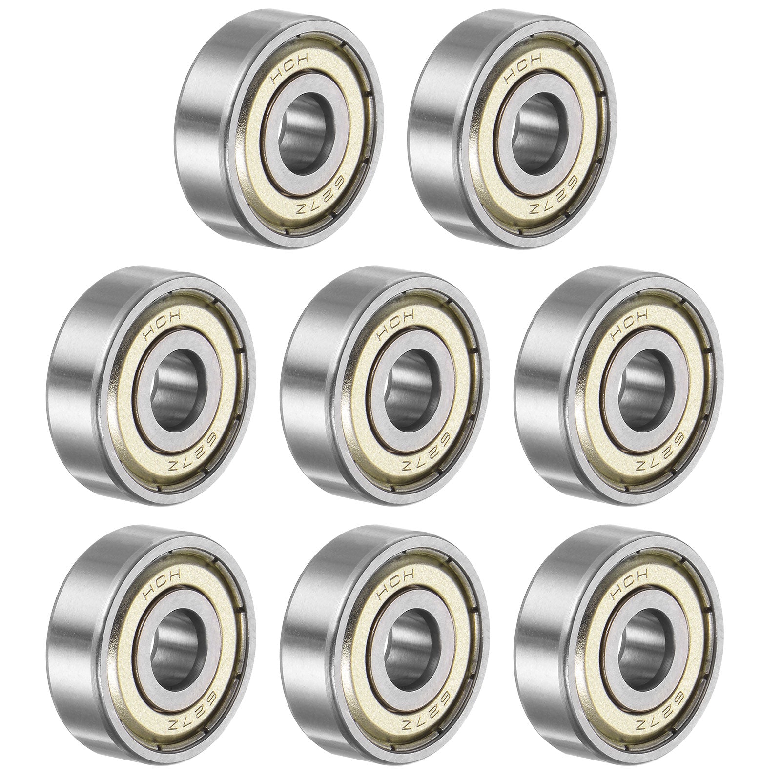 Uxcell 8pcs 627ZZ Deep Groove Ball Bearings, Chrome Steel Z2 Bearing 7 ...