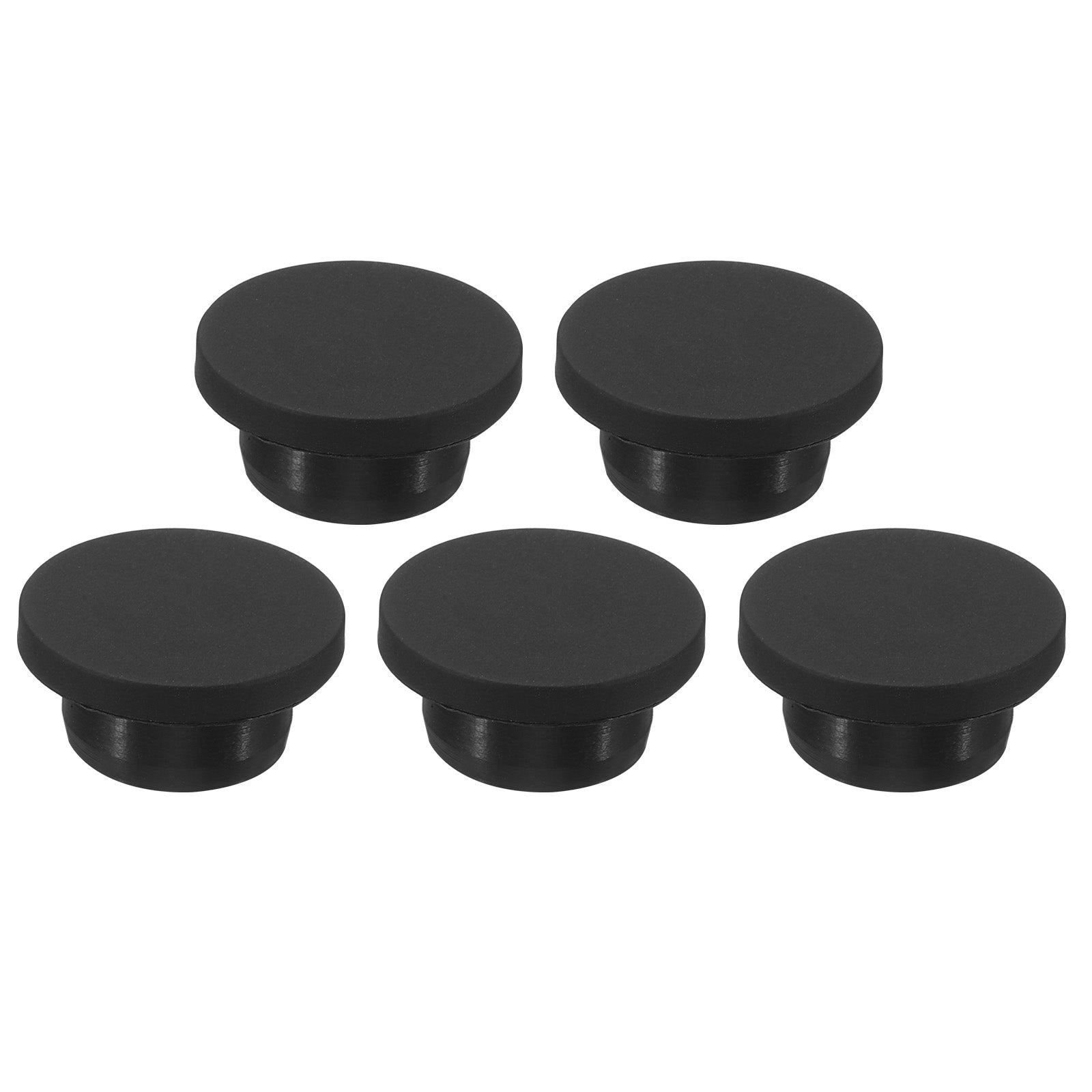 Silicone Rubber Hole Plug 21mm Diameter for 21mm Hole Black 5 Pieces ...
