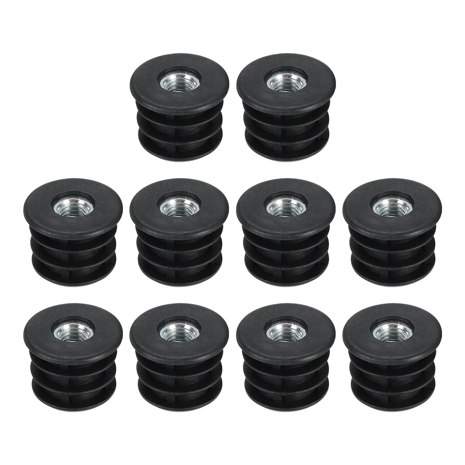 Uxcell 10Pcs Caster Insert with Thread, 25mm/0.98" M8 Thread | Harfington