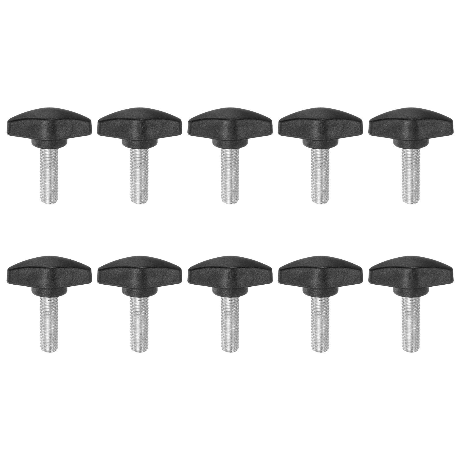 10pcs M8 x 25mm Male Thread Tee Wing Knobs Thumb Screw Clamping Knobs ...
