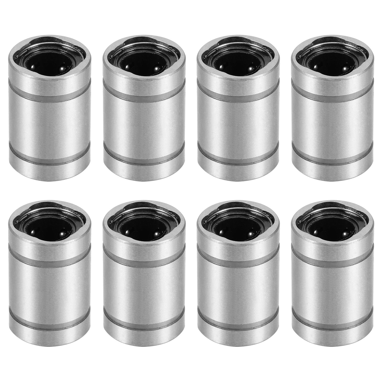 Uxcell 8pcs LM5UU Linear Ball Bearings, 5mm Bore 10mm OD 15mm Long ...