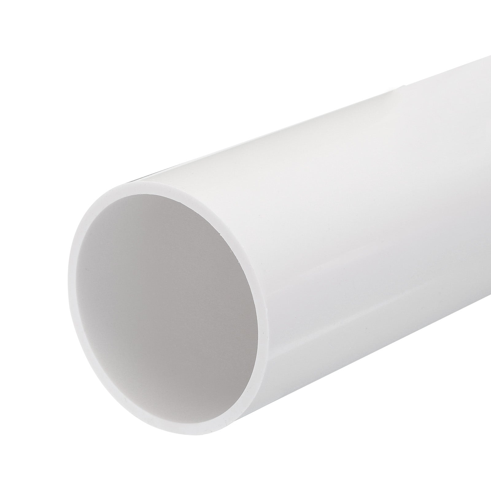 PVC Rigid Round Pipe 57mm ID 63mm OD 20cm/8" Length White High Impact ...