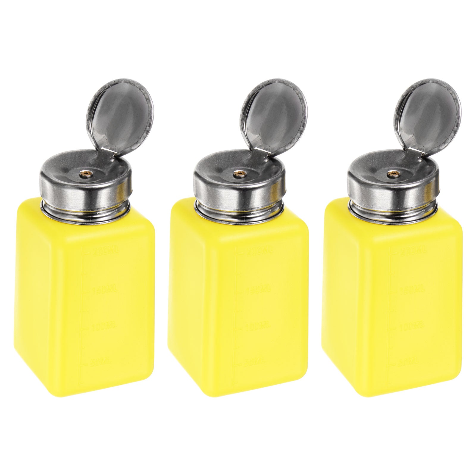 3pcs Solvent Alcohol Dispensers 200ml Push Down Liquid Dispenser Pump ...