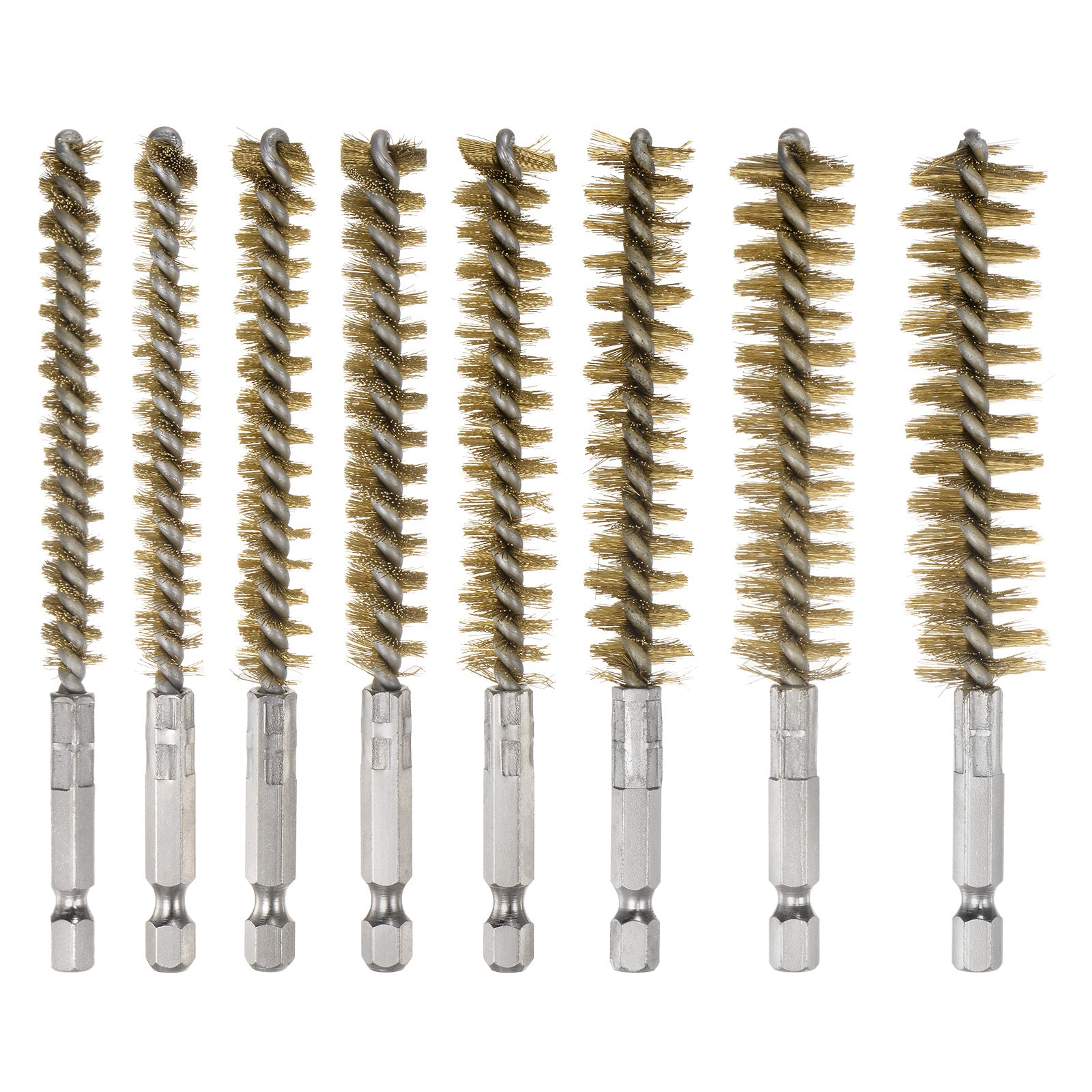 8Pcs Bore Brush Brass 8mm,9mm,10mm,11mm,13mm,15mm,17mm,19mm Dia ...