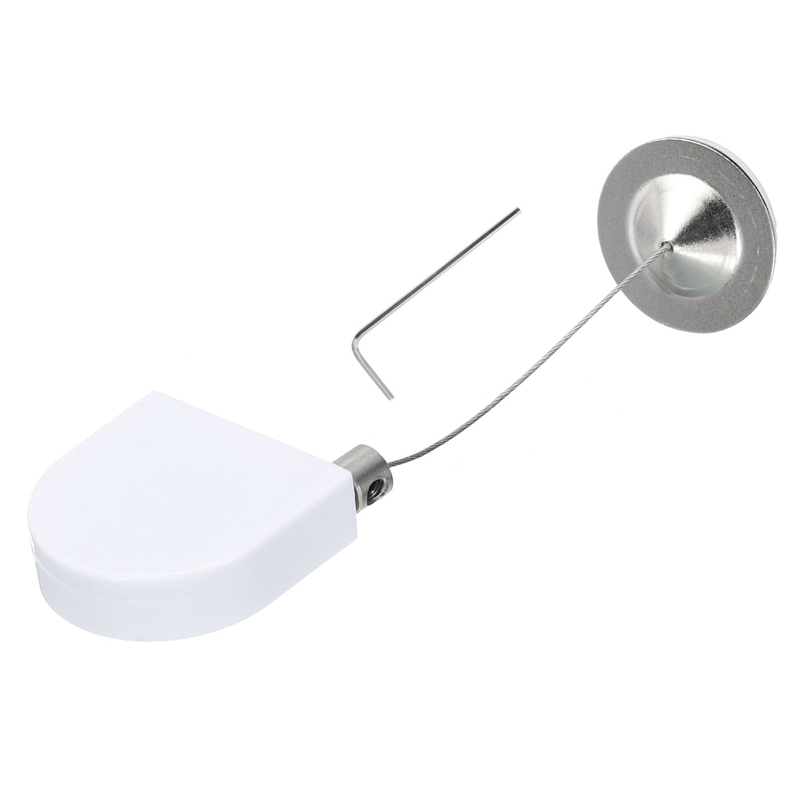 Retractable Remote Control Lock Round,for TV,Cable Lock 1Set White 35. ...