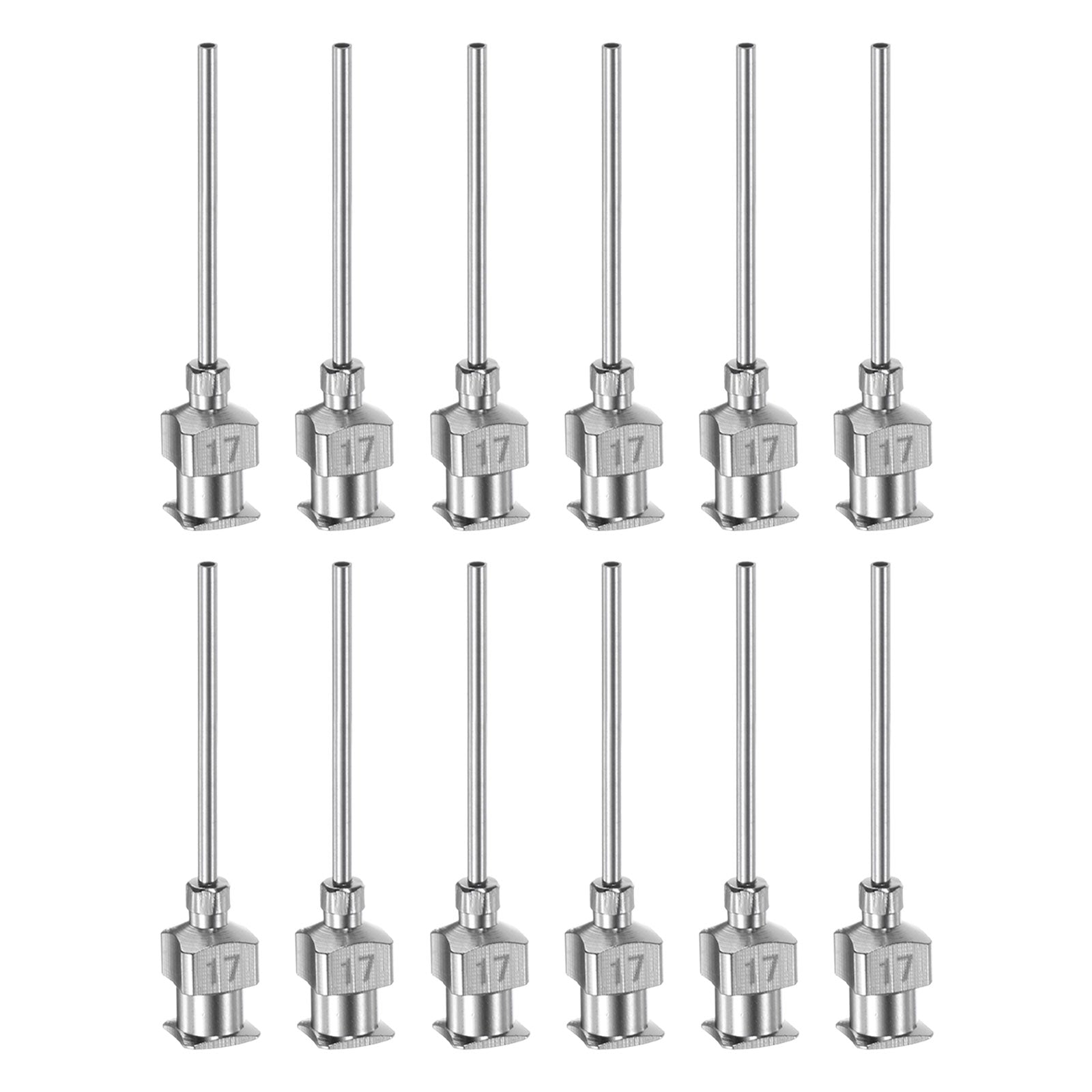 12pcs 17G Stainless Steel Dispensing Needles, 1" Glue Needle Tube Blunt ...