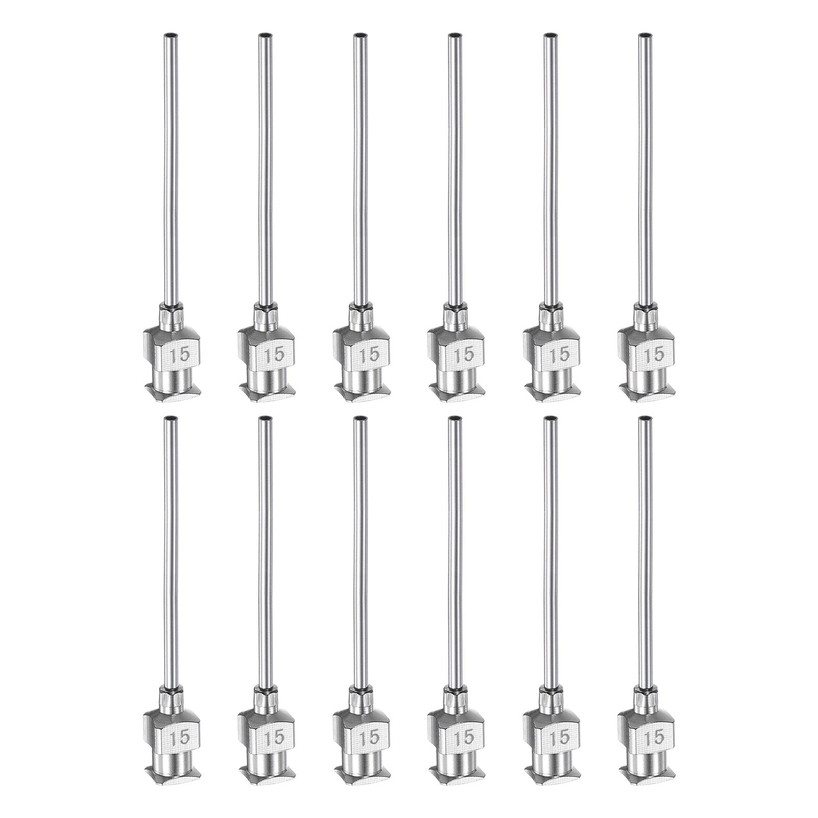 12pcs 15G Stainless Steel Dispensing Needles, 1 1/2" Glue Needle Tube ...