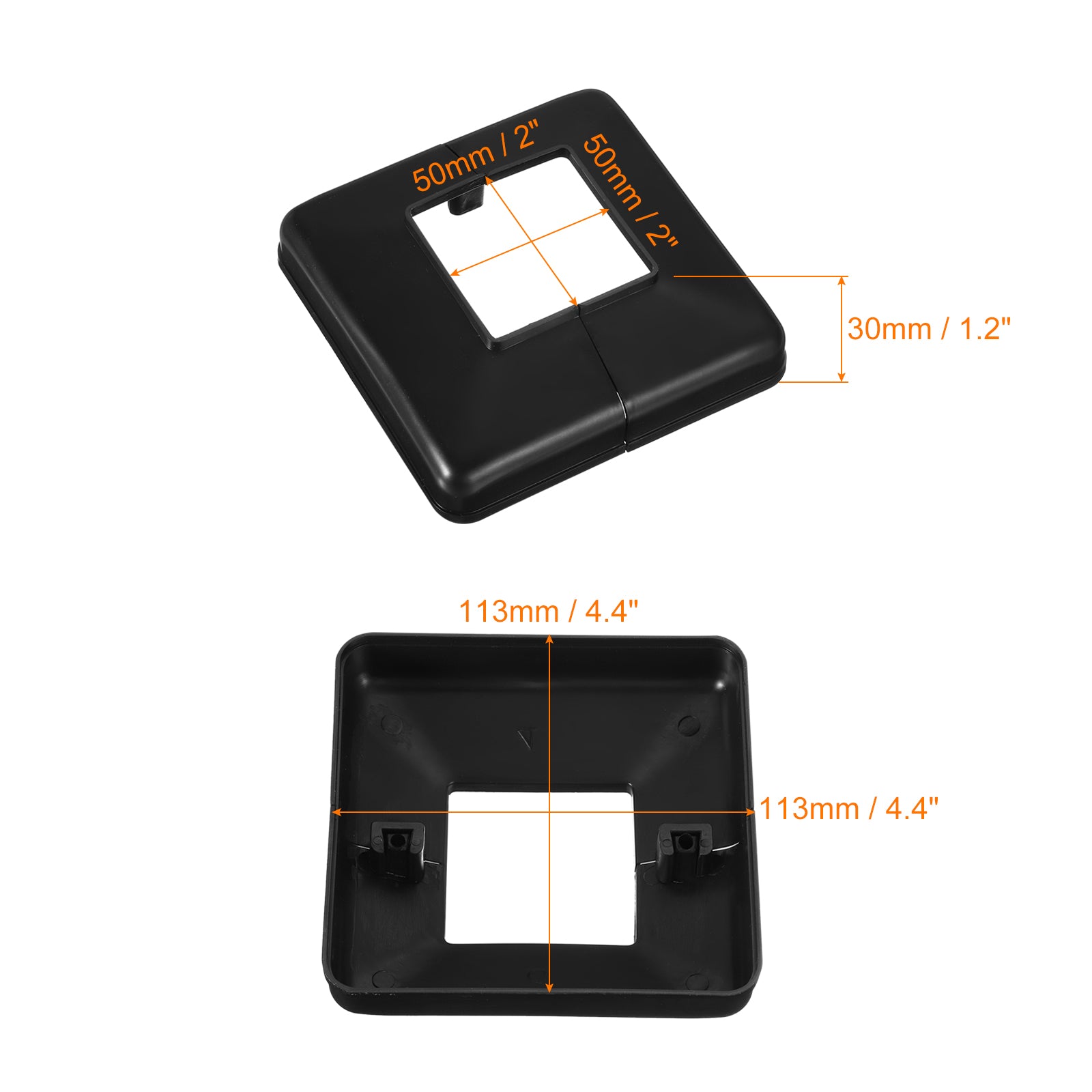 Uxcell Post Skirt, 8pcs 50x50mm Plastic Post Base Cover Trim Skirt ...