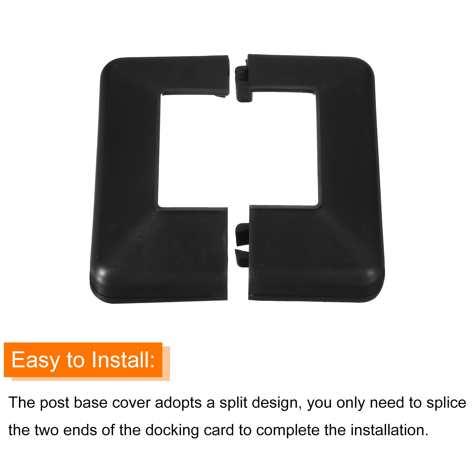 Uxcell Post Skirt, 8pcs 60x60mm Plastic Post Base Cover Trim Skirt ...