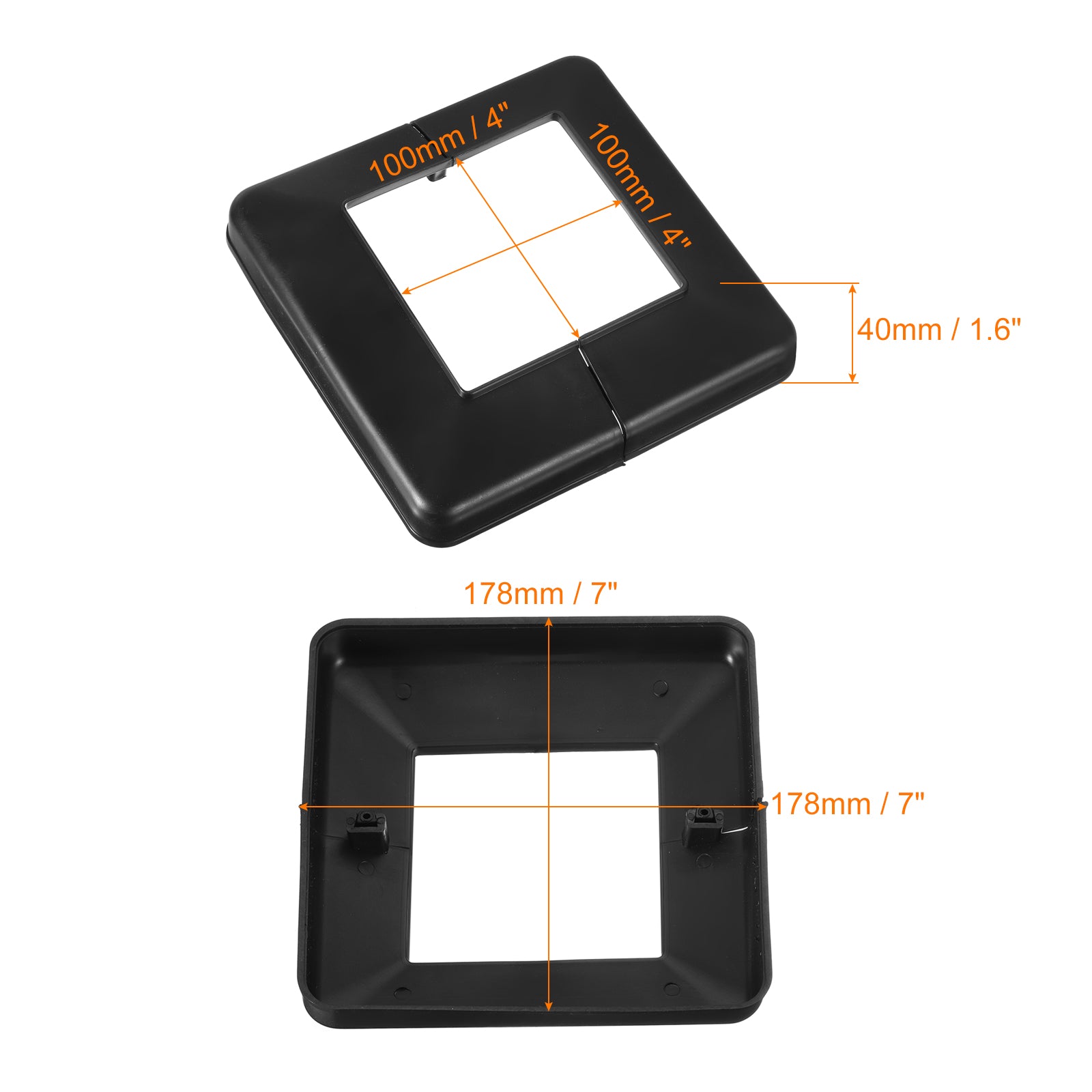 Uxcell Post Skirt, 8pcs 100x100mm Plastic Post Base Cover Trim Skirt ...