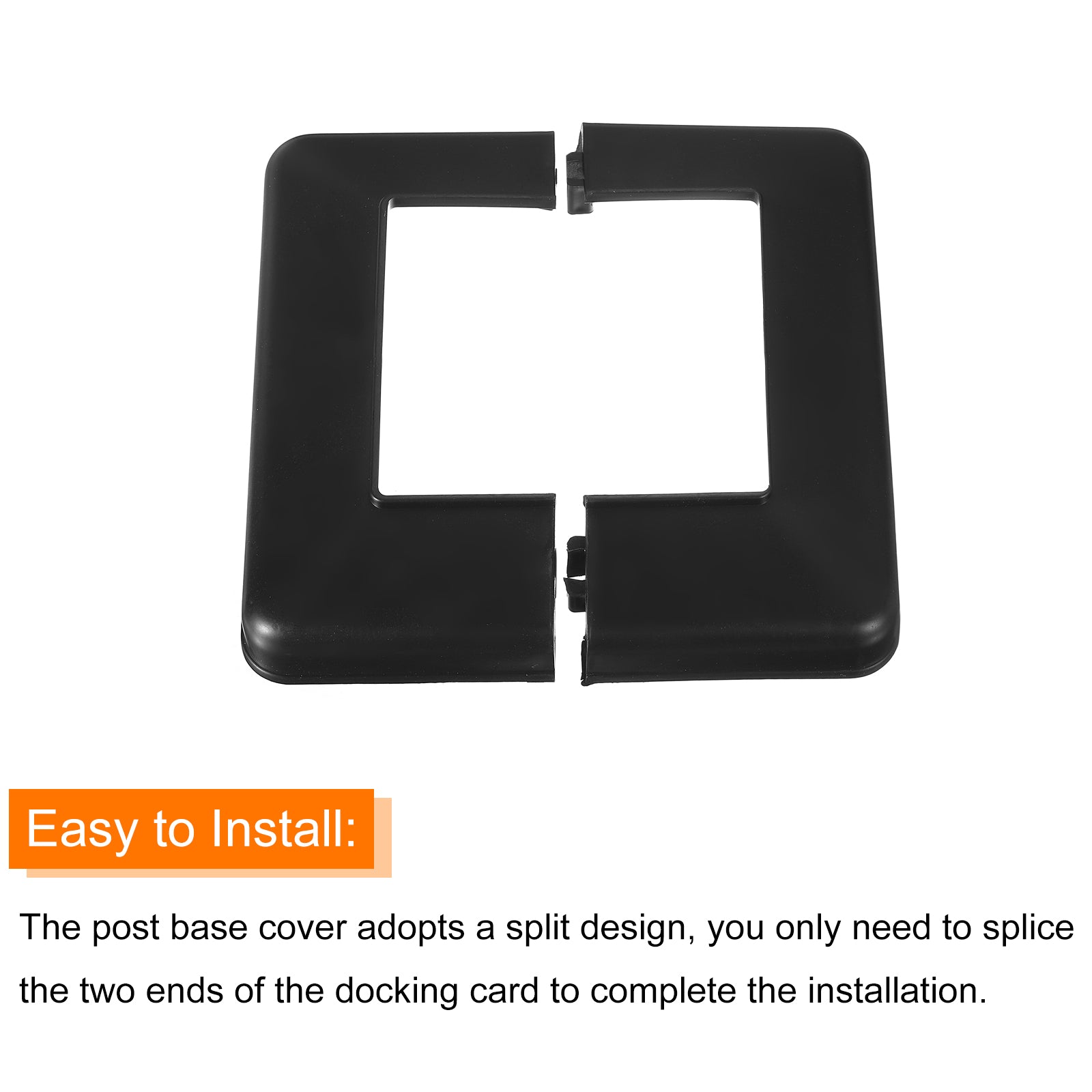 Uxcell Post Skirt, 8pcs 100x100mm Plastic Post Base Cover Trim Skirt ...