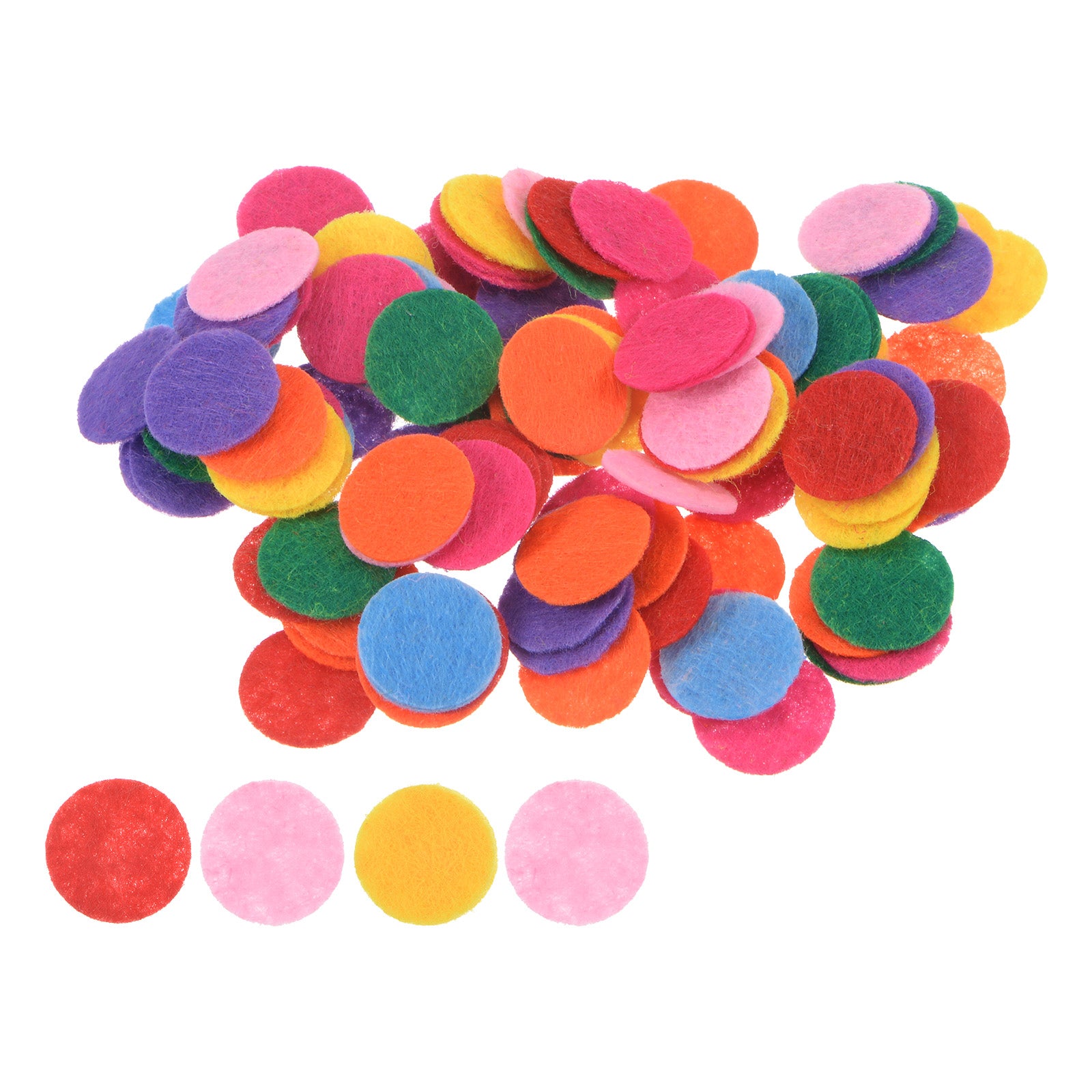 600pcs Round Felt Circles, 15mm 5/8" Craft Felt Pads Fabric Pad Mixed ...