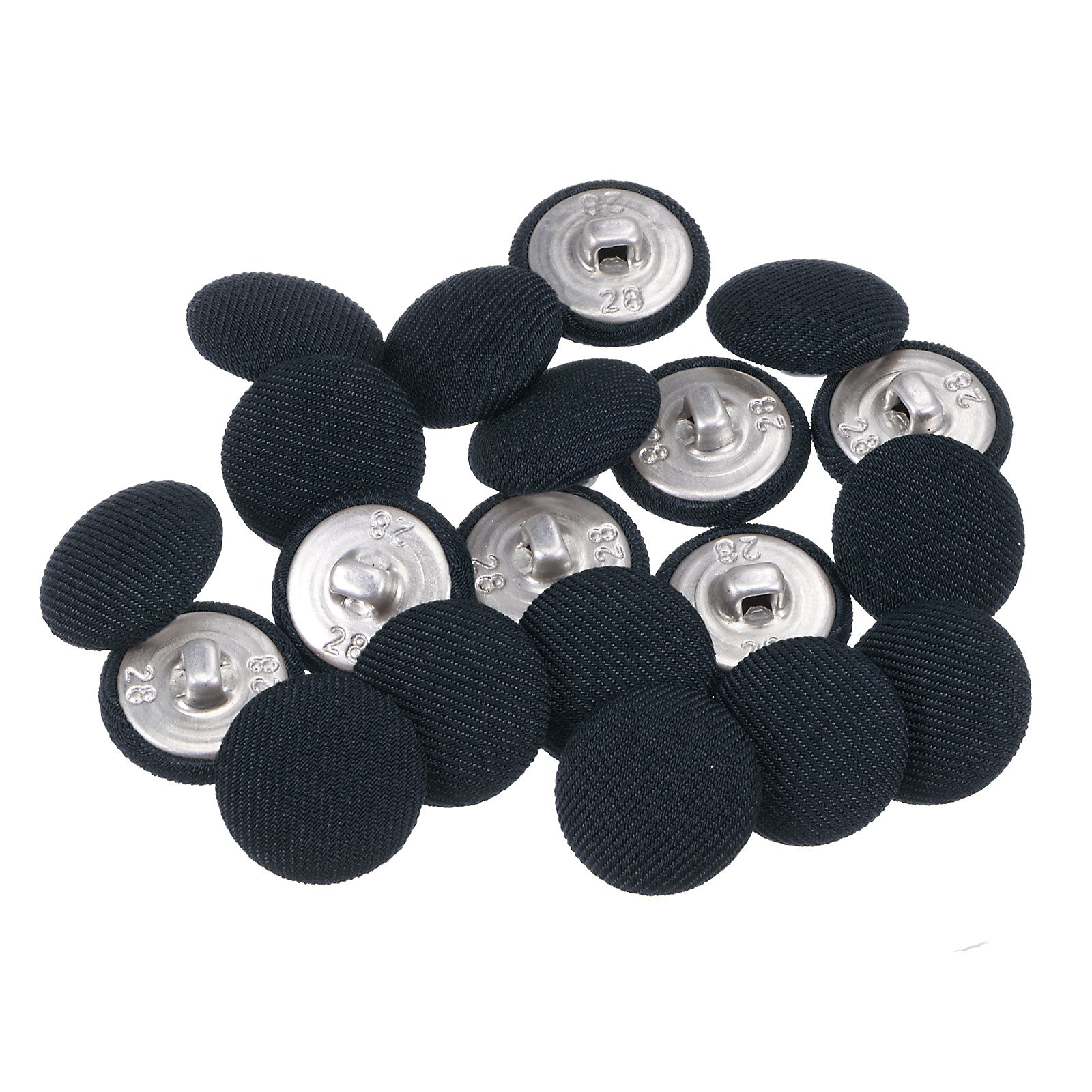 20pcs 28L Fabric Cloth Covered Button 18mm Metal Shank Round Sewing ...