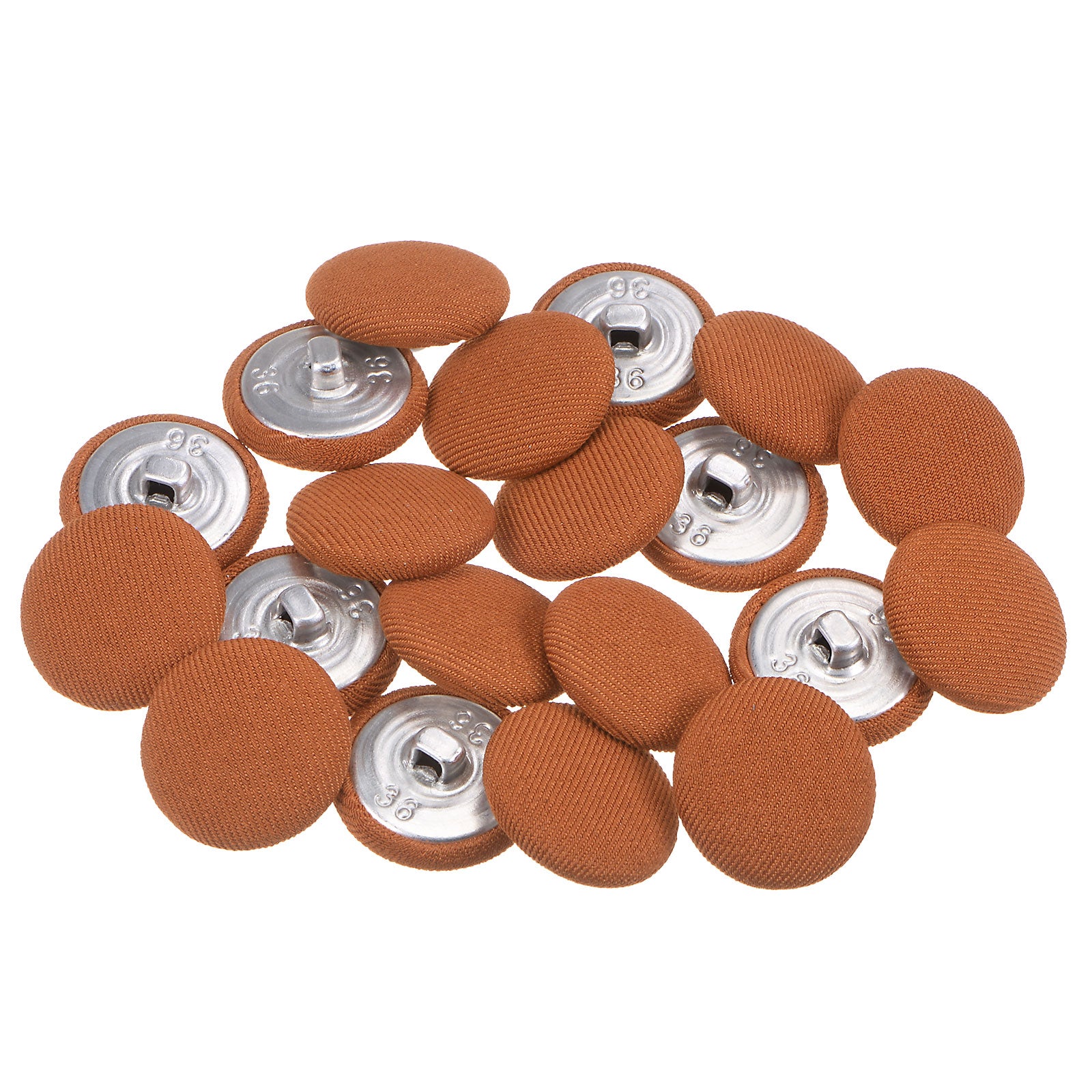 20pcs 36L Fabric Cloth Covered Button 23mm Metal Shank Round Sewing ...