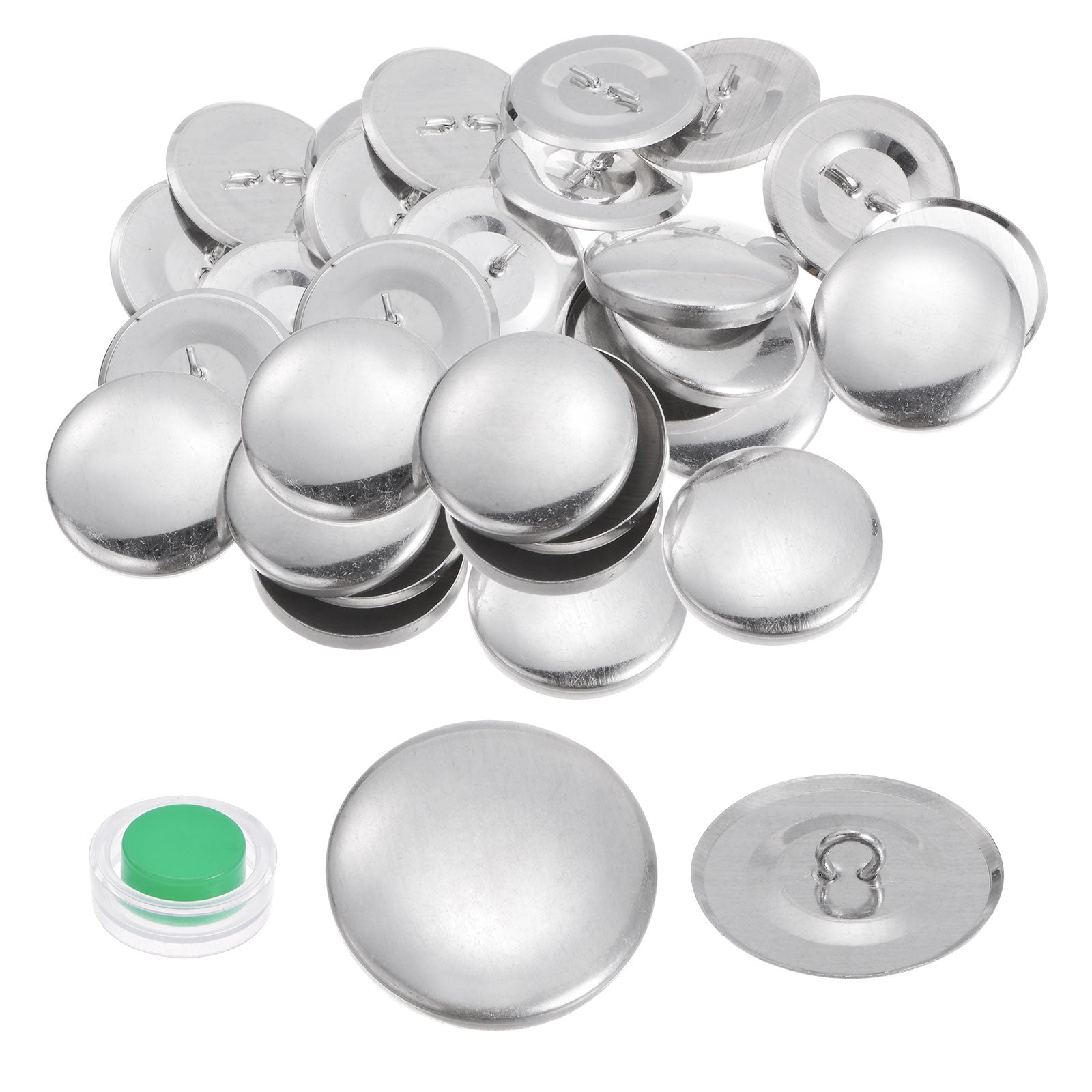 20 Sets Self Cover Button Kit 28mm Aluminum Button with Tools | Harfington