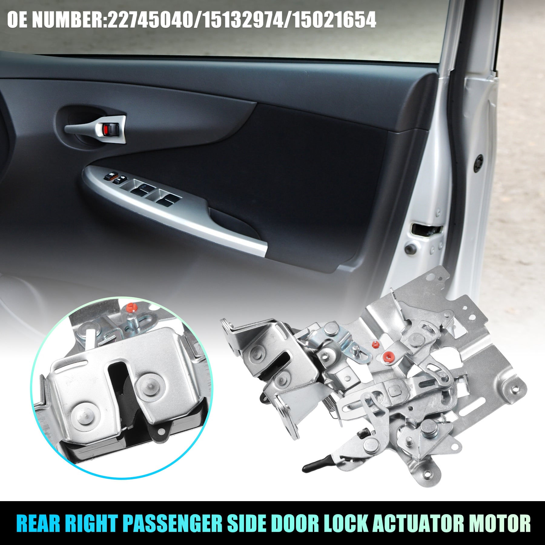 Uxcell Replacement Rear Right Passenger Side Power Door Lock Actuator ...