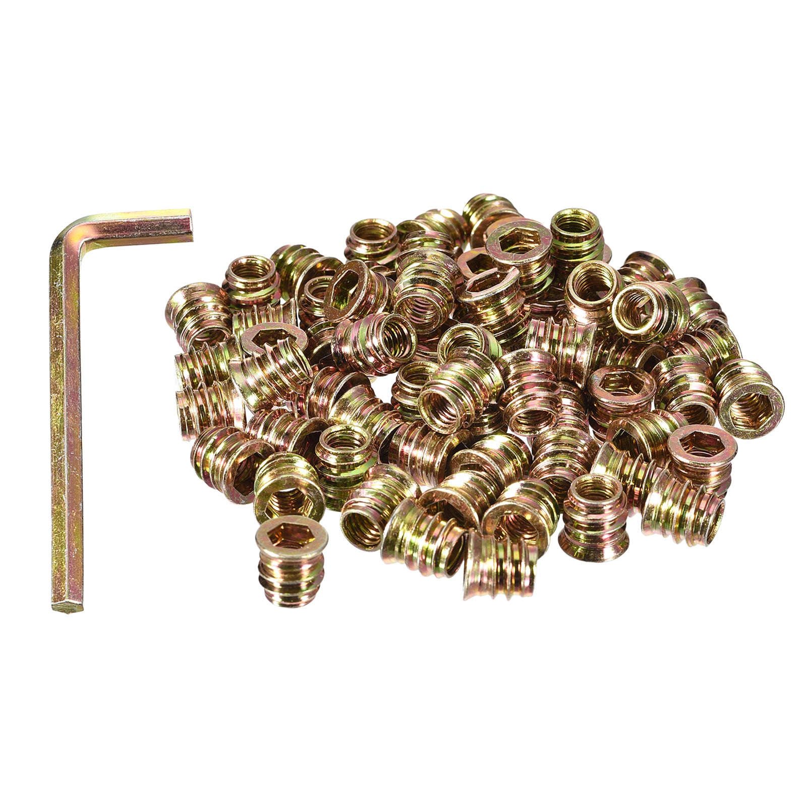 Uxcell Threaded Inserts Nuts Threaded Inserts for Wood Furniture, Wood ...