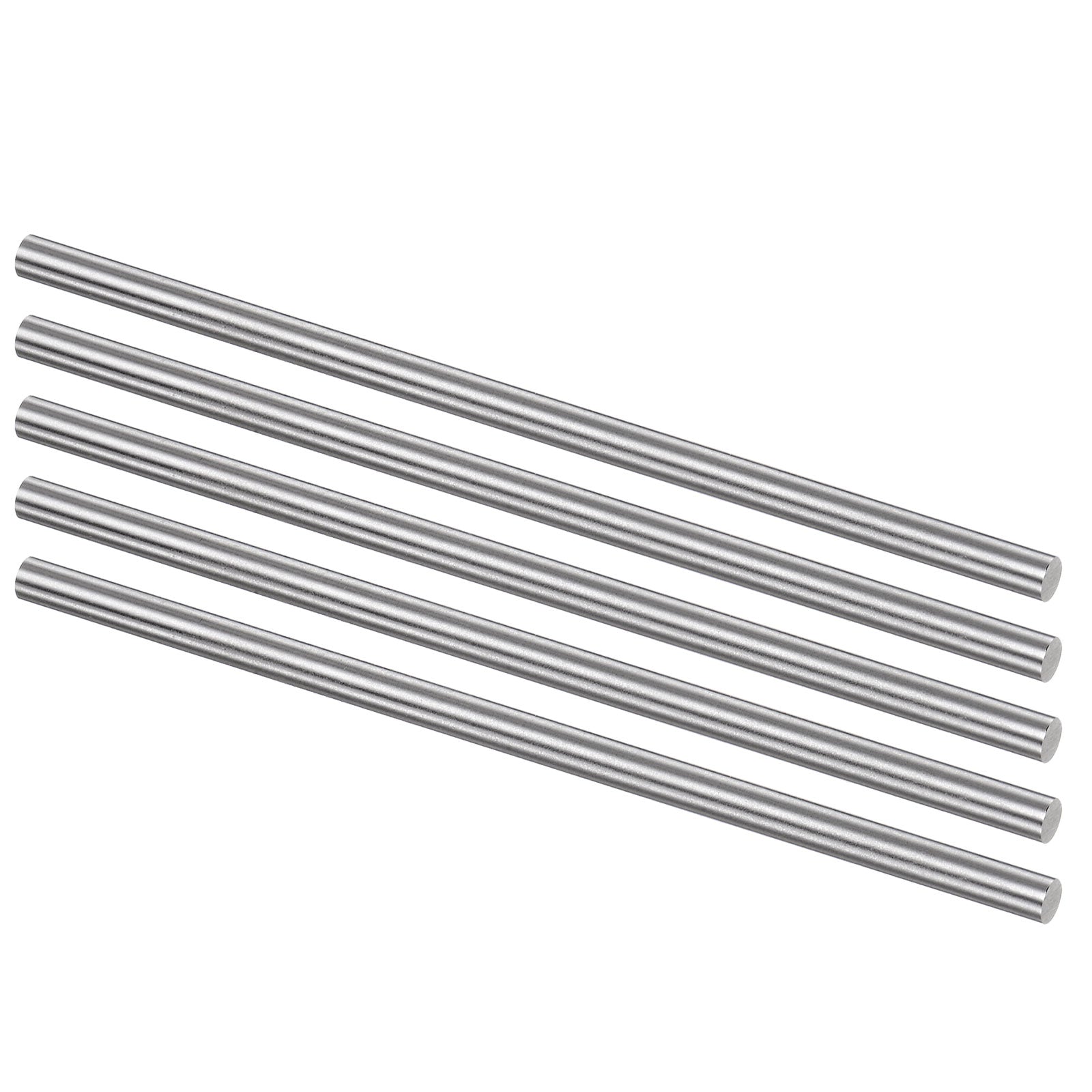 Uxcell 5pcs Round Steel Metal Rods, 5.2mm x 150mm High Speed Steel (HSS ...