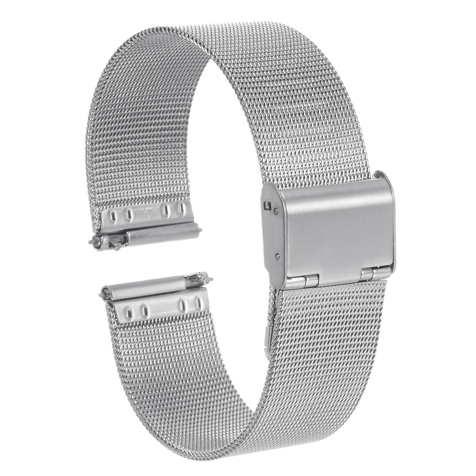 Stainless Steel Mesh Watch Band 18mm Quick Release Adjustable Strap ...