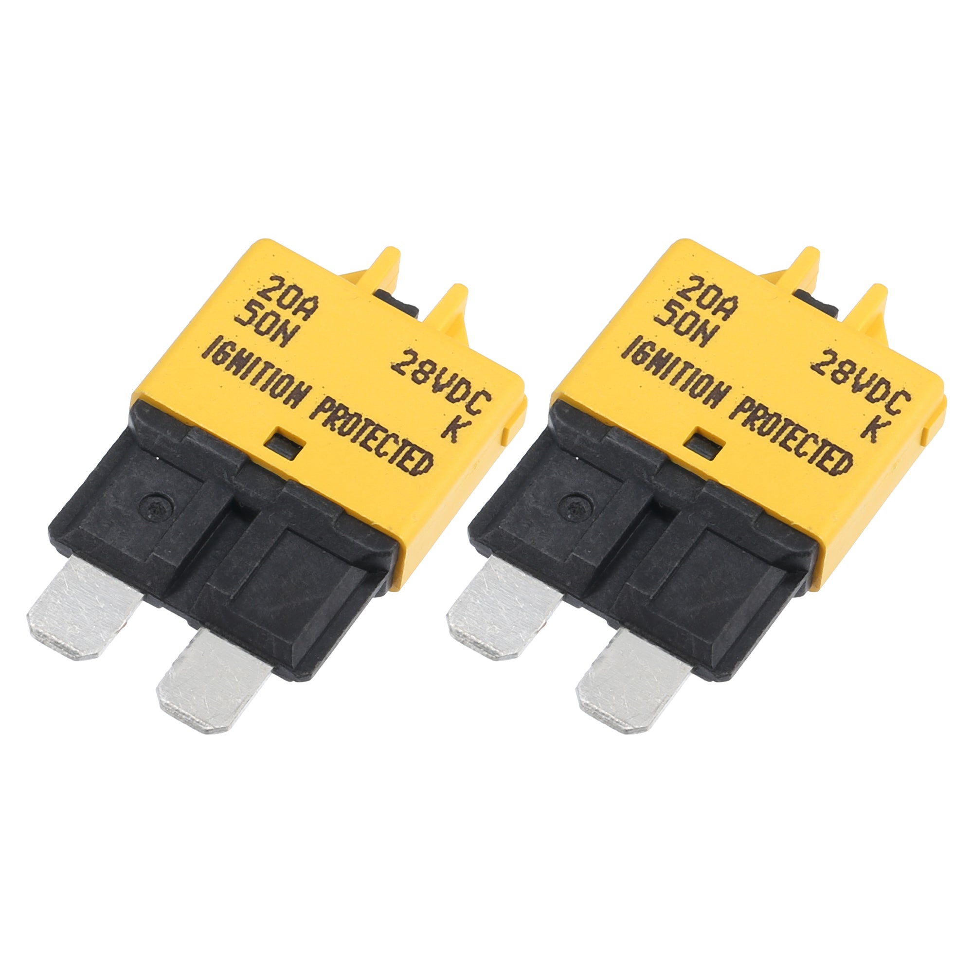 Circuit Breaker Blade Style Fuse 20A 28V Manual Resettable for Car ...
