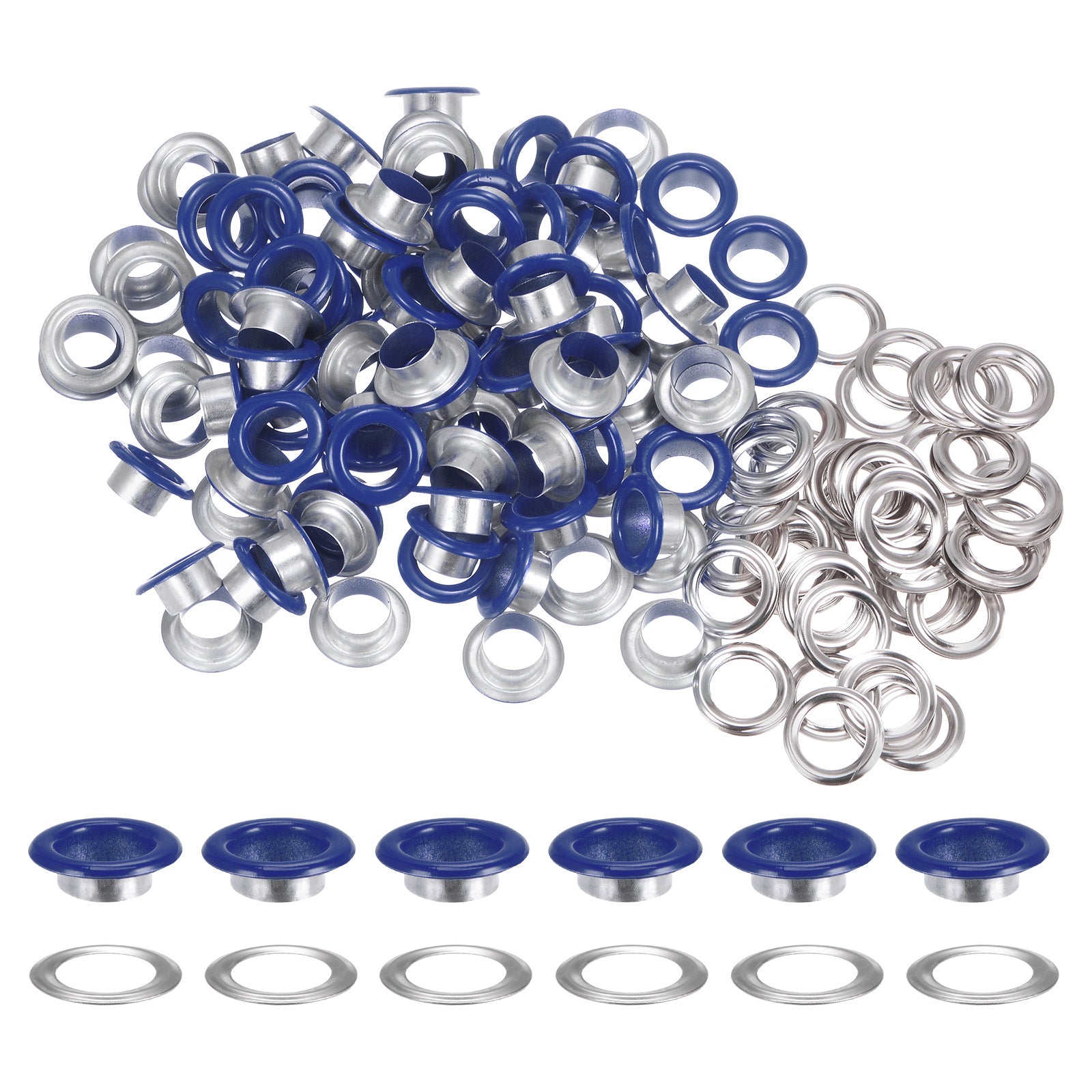 100PCS Grommets Eyelets 2/5 Inch (10mm) ID Hole Metal Self Backing ...