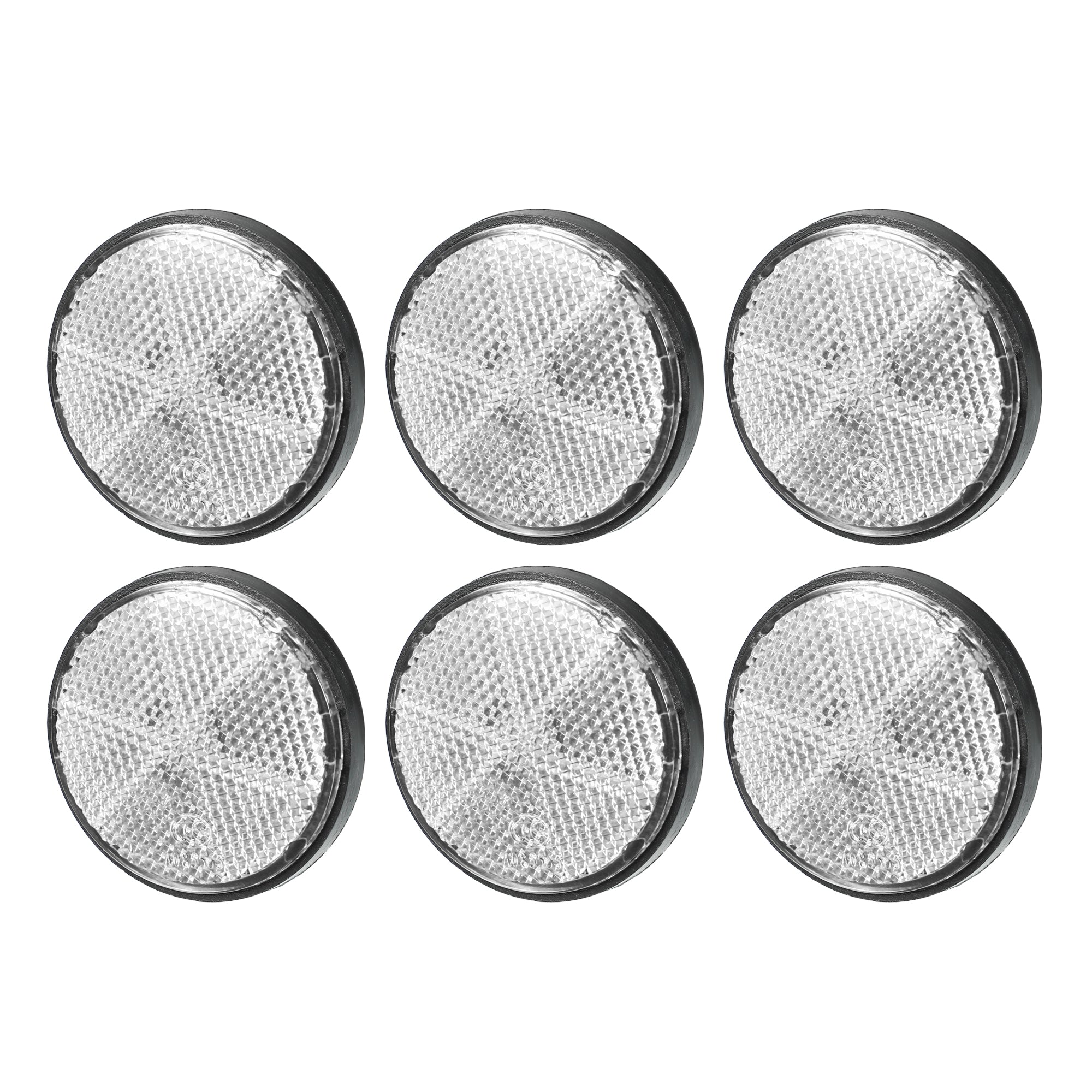 6pcs 2.20"x0.31" Universal Reflector - Round Motorcycle Bike Safety ...