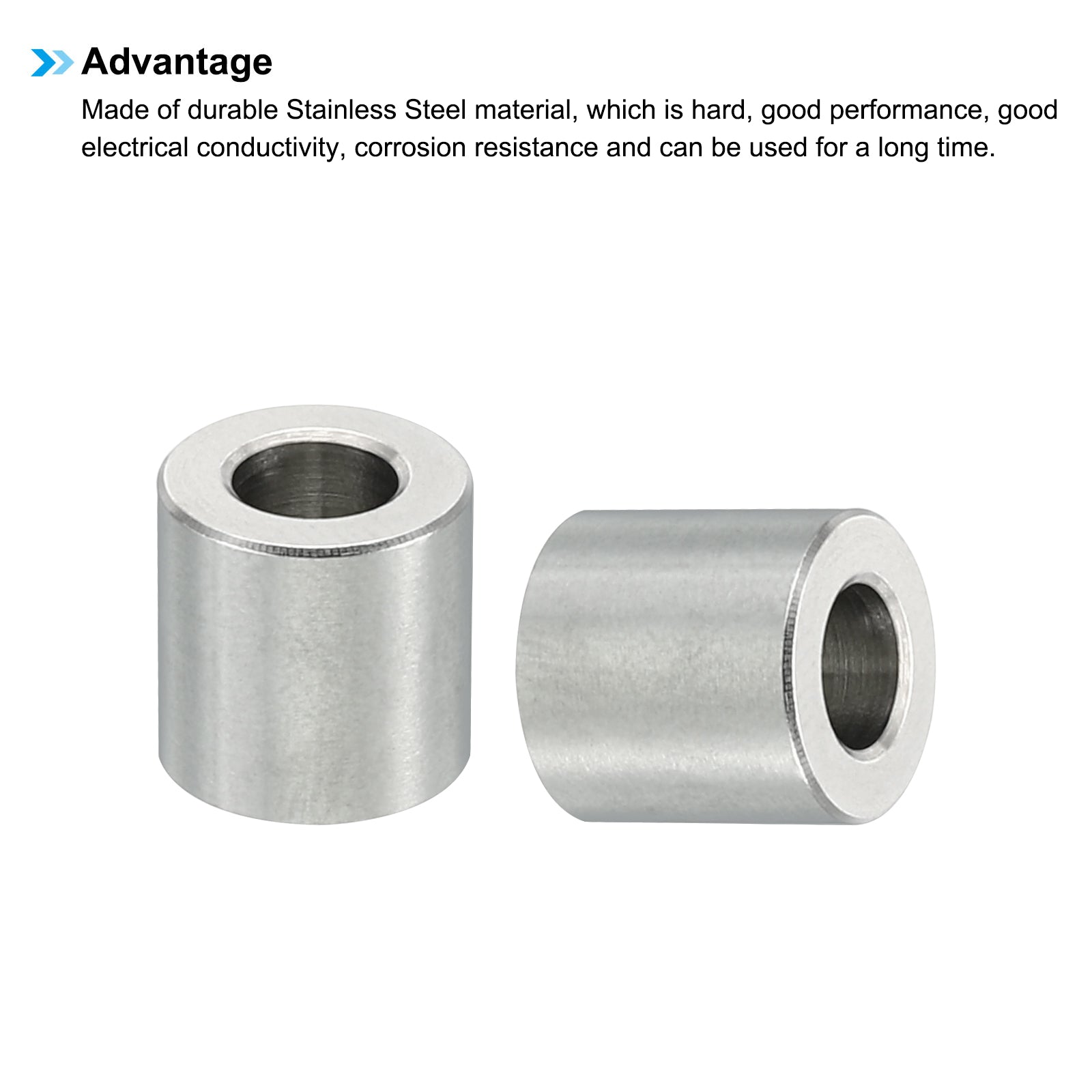M5 Stainless Steel Spacers, 5 Pcs Metal Spacers Stainless Steel 5.2mm ...