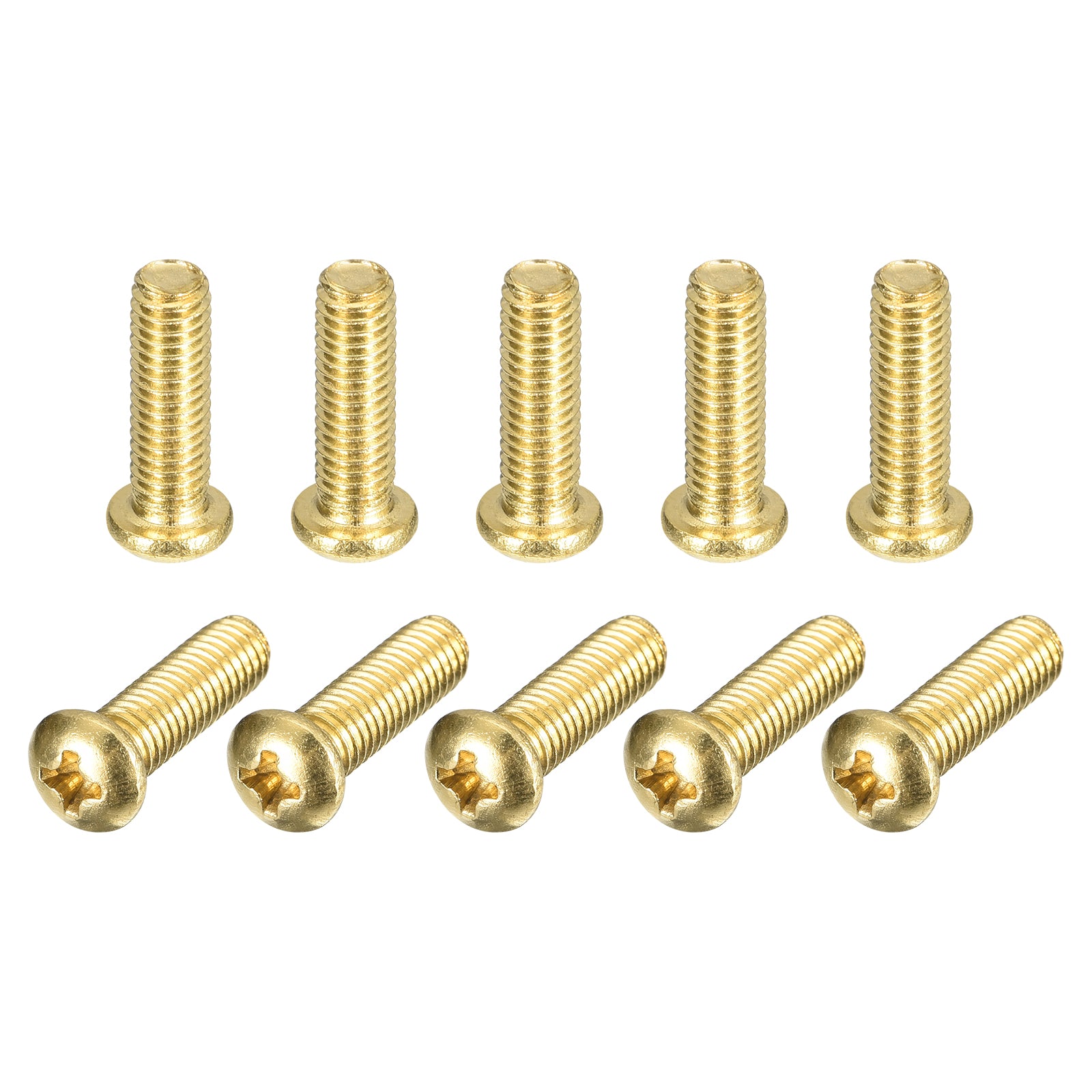 Uxcell Brass Machine Screws, M5x16mm Phillips Pan Head Fastener Bolts ...