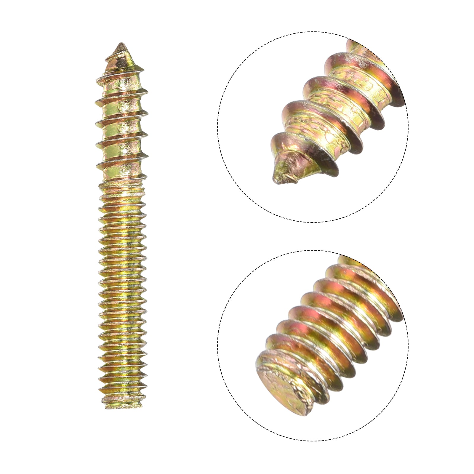 Uxcell 1/4-20x1-3/4" Hanger Bolts, 8pcs Double Ended Screws Wood Dowel ...