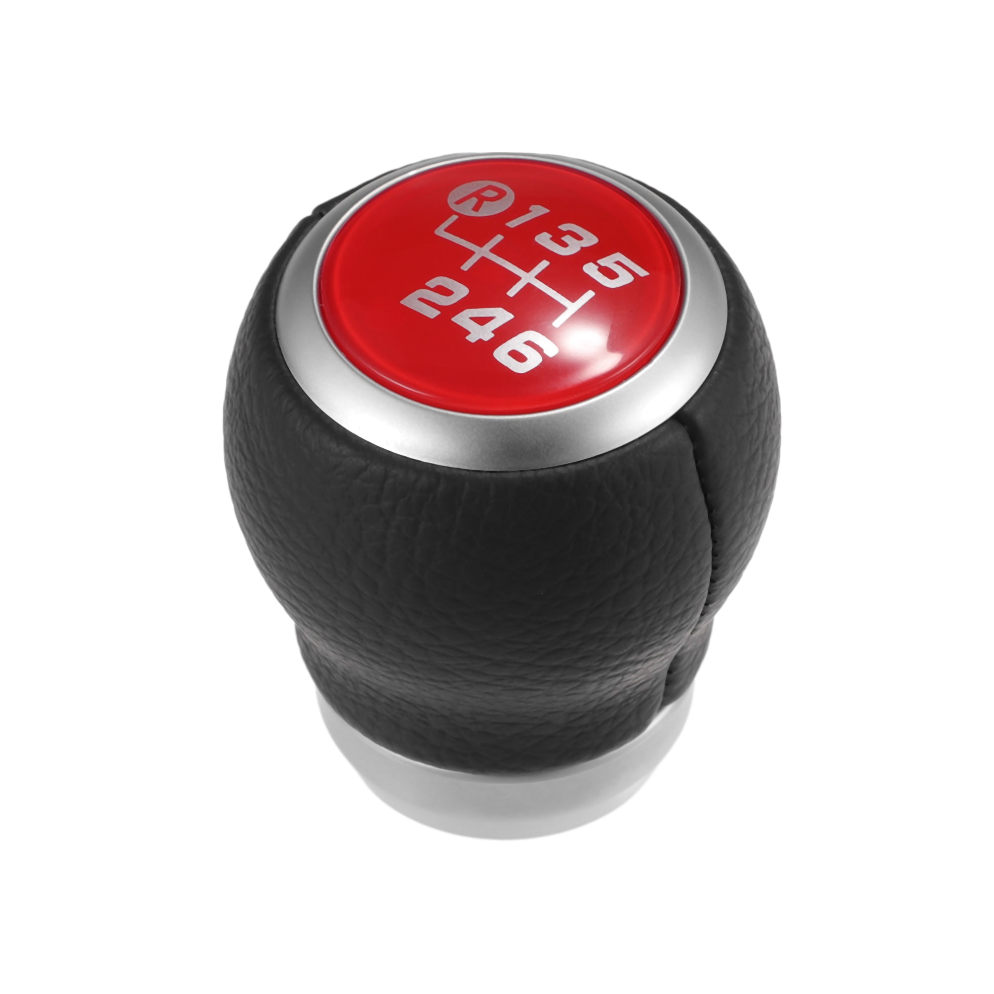 Black 6 Speed Manual Gear Shift Knob Stick Shifter Lever Head Ball Fit ...