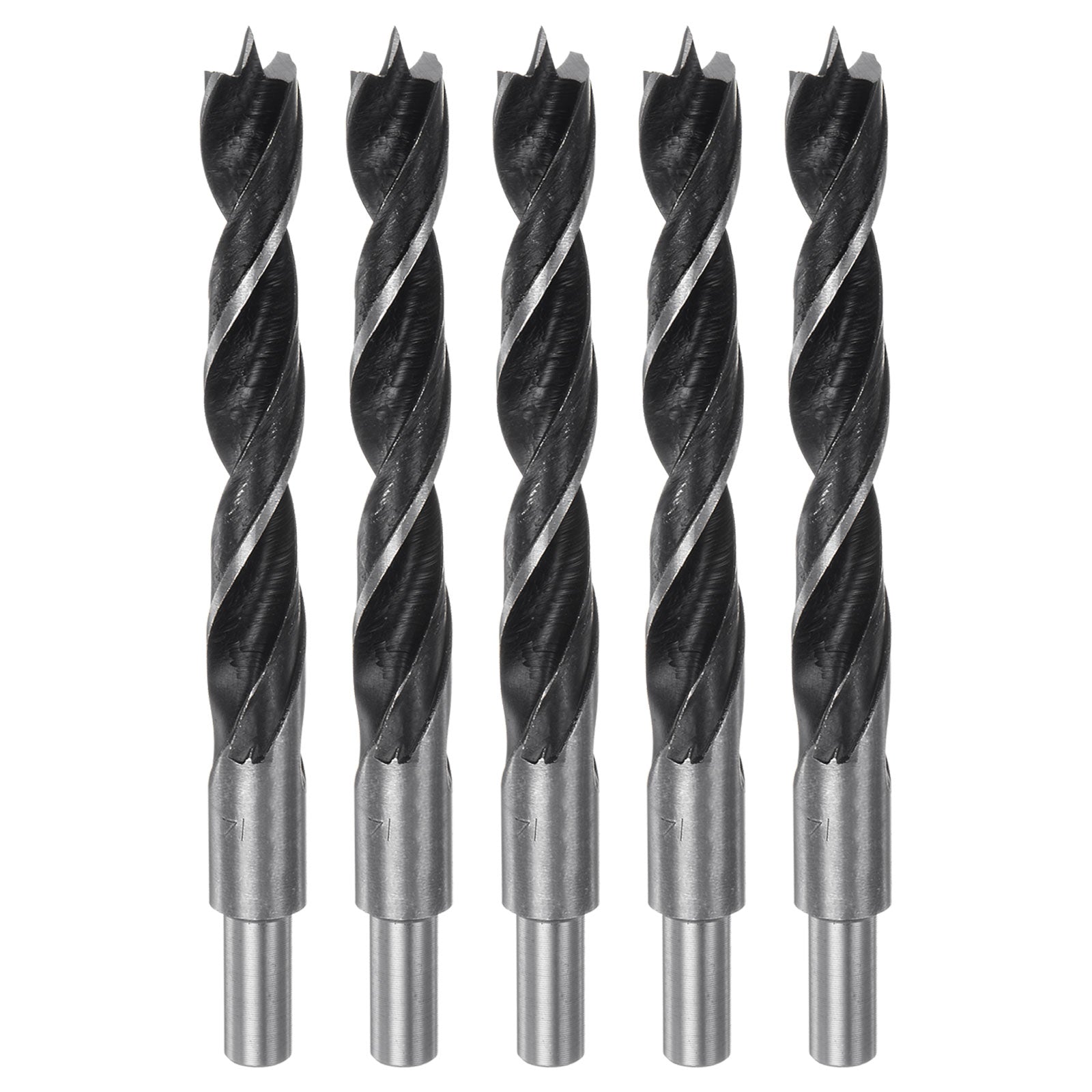 5pcs Brad Point Drill Bits 14mm(35/64") Dia Straight Round Shank Metric ...