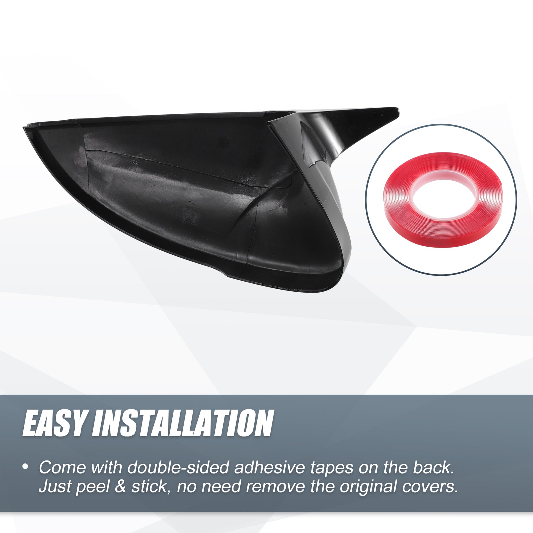 1 Pair Car Rear View Driver Passenger Side Mirror Cover Cap Overlay ...