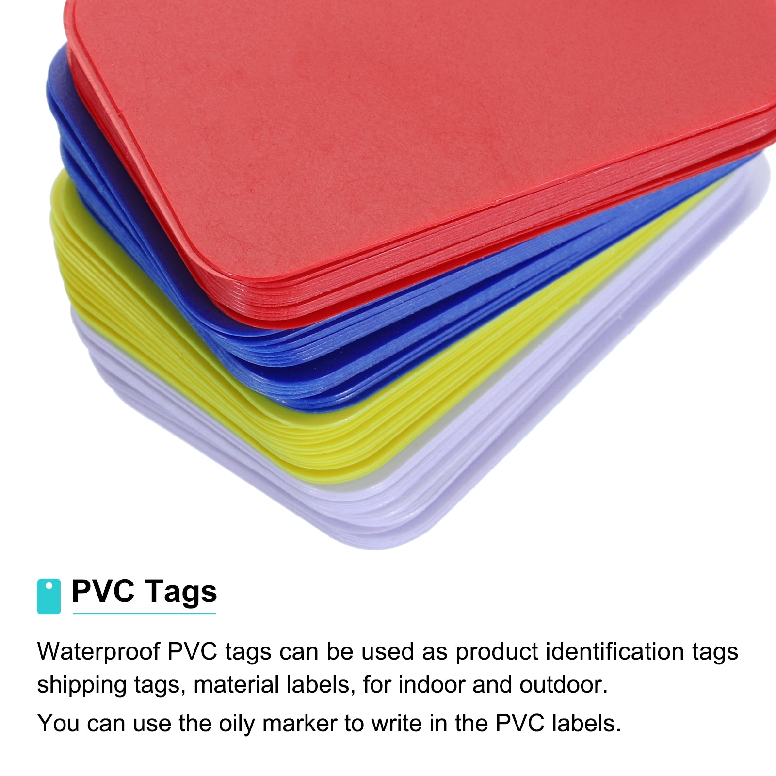 Waterproof Eyelet Hole Plastic Tags,Outdoor Tags,2.5x4cm Multicolored 1 ...