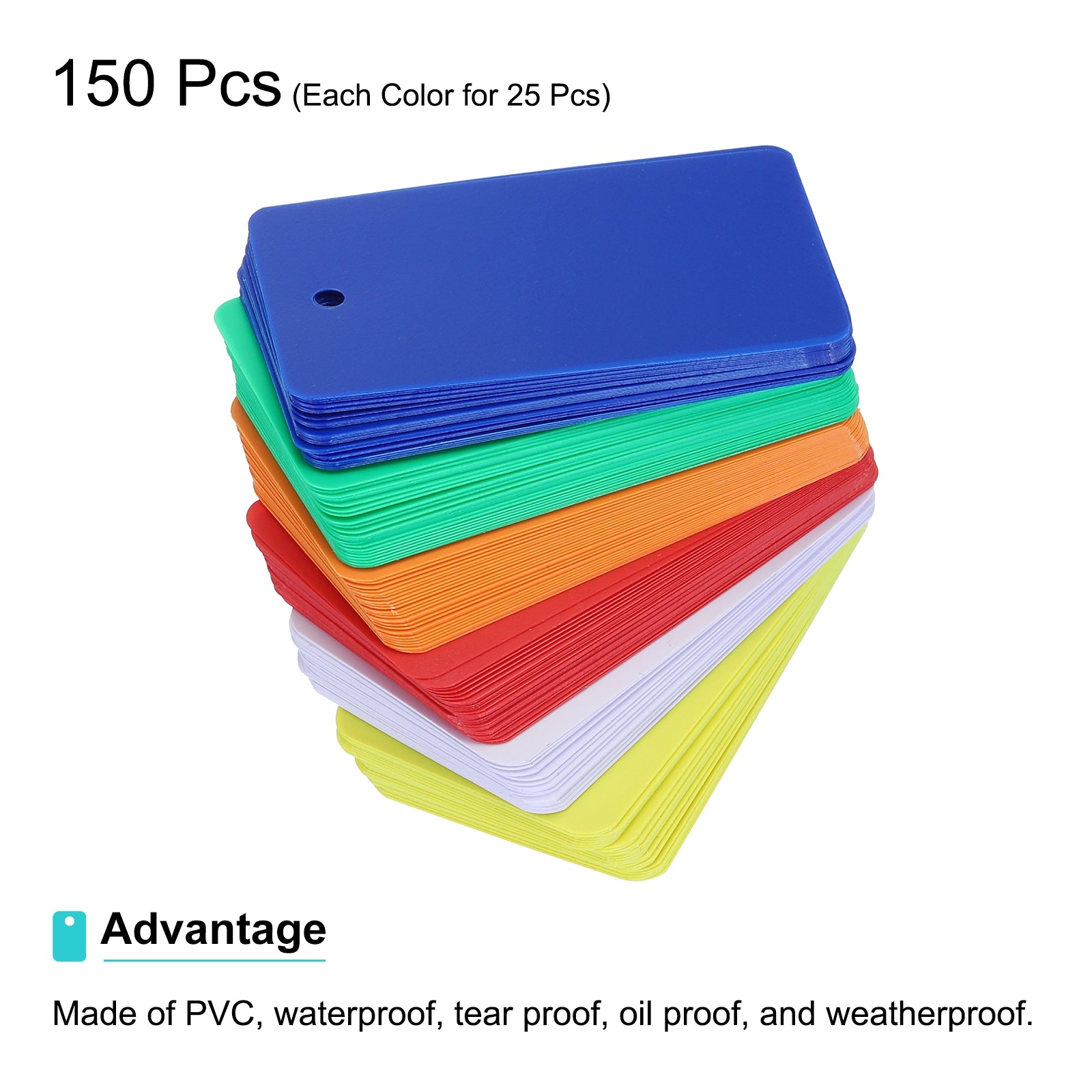 Waterproof Eyelet Hole Plastic Tags,Outdoor Tags,4x7cm Multicolored 1 ...