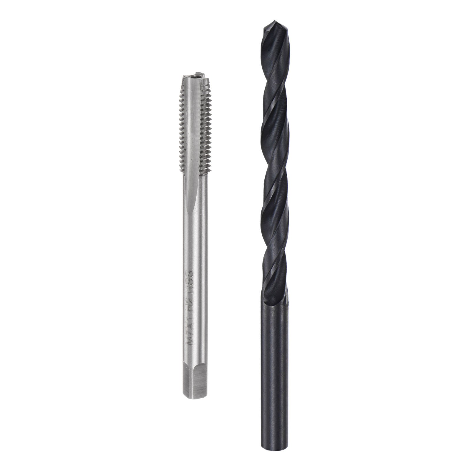 Uxcell Metric Tap and Drill Bit Set, M7 x 1 Thread Tap & 6mm Black ...