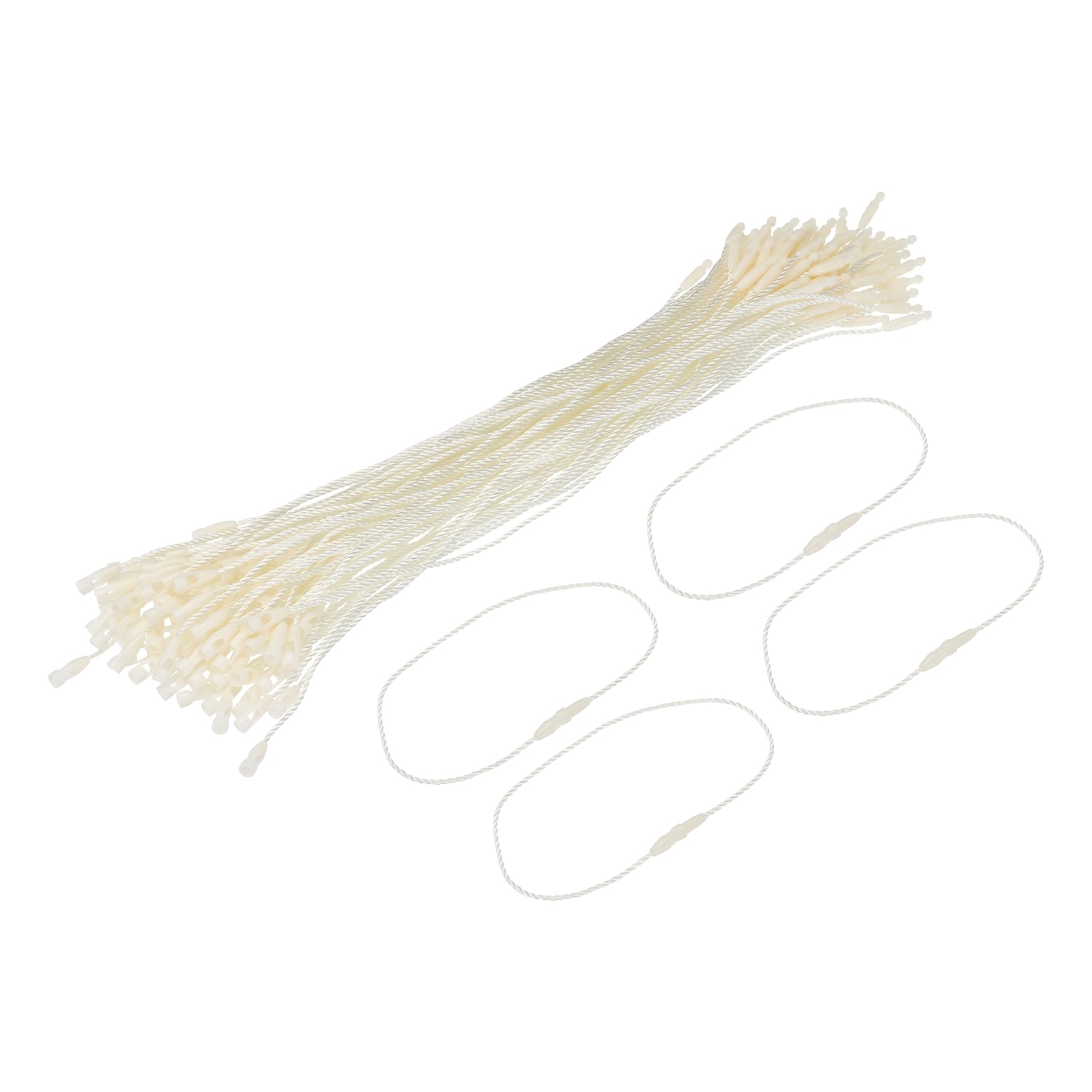 Polyester Rope Hang Tag String Snap Lock 190mm,1mm,100 Pcs,Beige ...