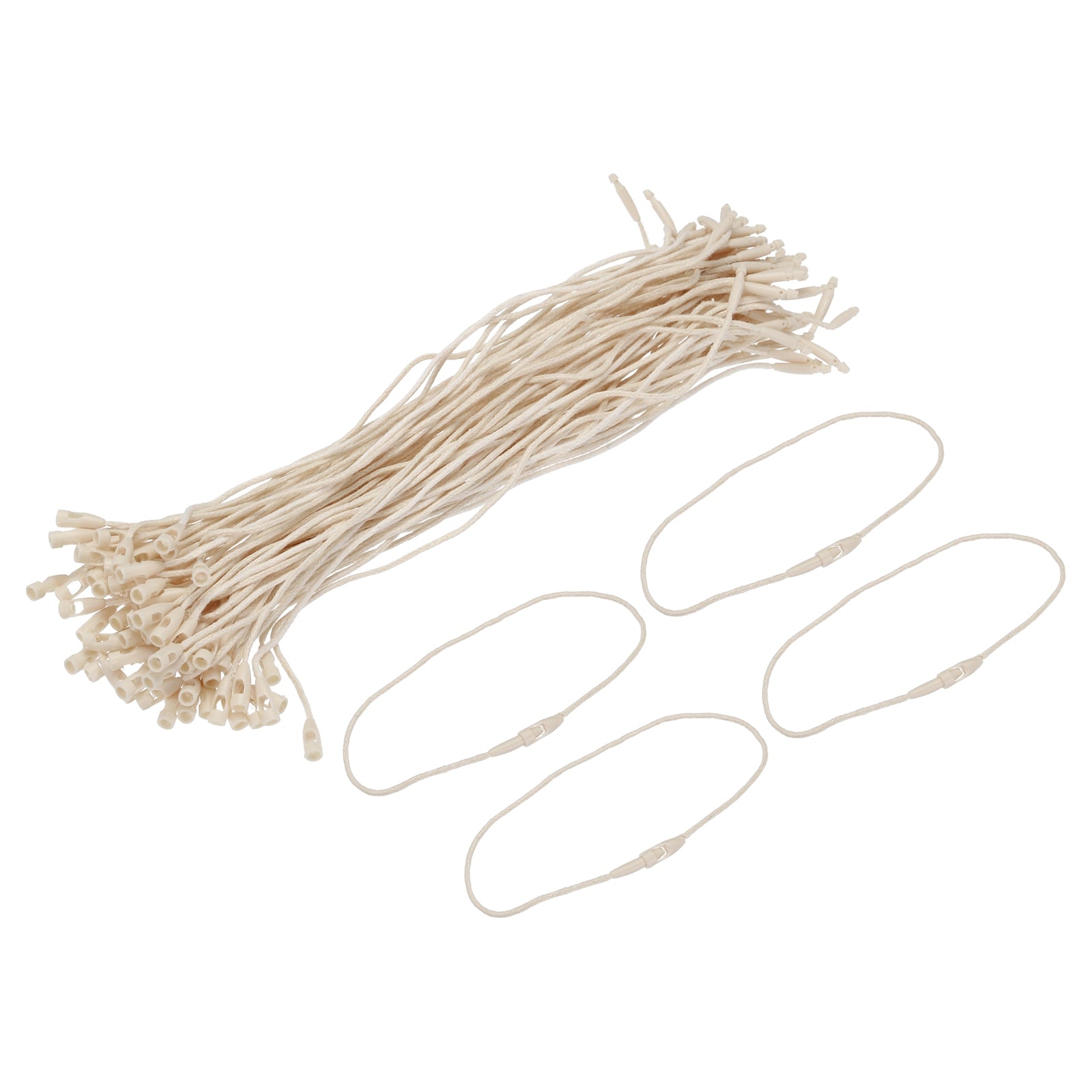 Polyester Rope Hang Tag String Snap Lock,190mm,1mm 100 Pcs,Beige ...