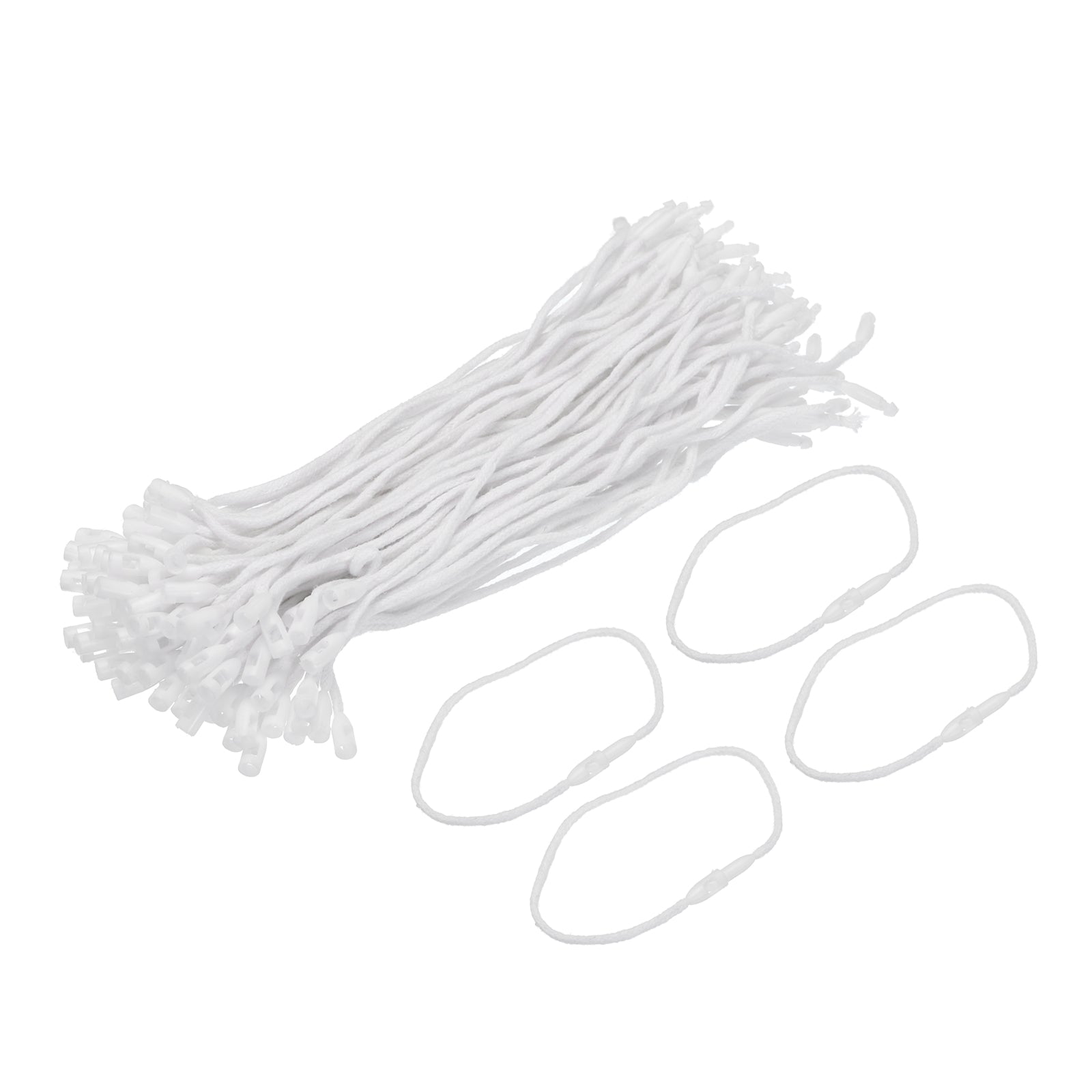 Polyester Rope Hang Tag String Snap Lock 190mm,2mm 200 Pcs,White ...