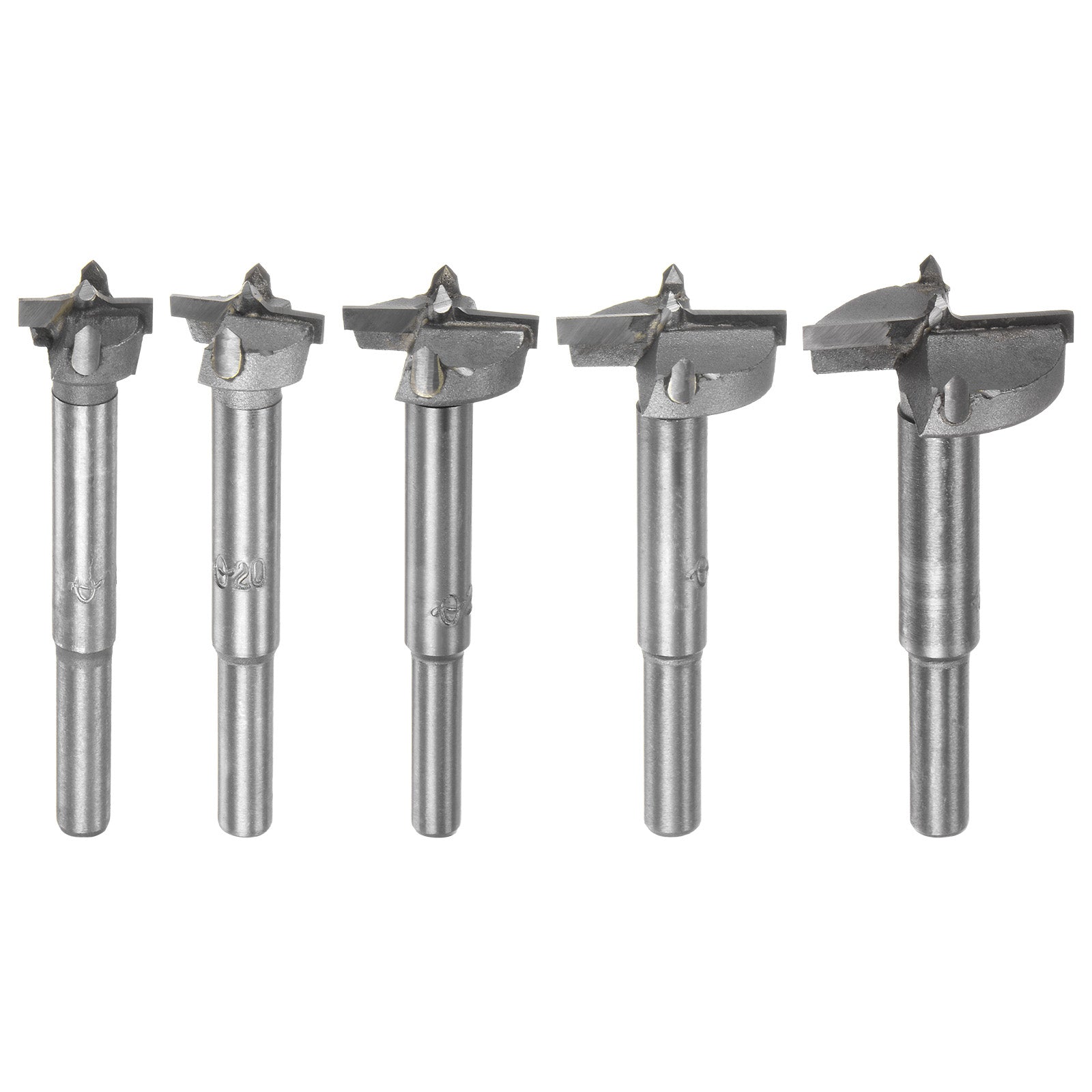 5pcs Forstner Drill Bit Set 16mm 20mm 25mm 30mm 35mm Carbide Wood Hinge ...