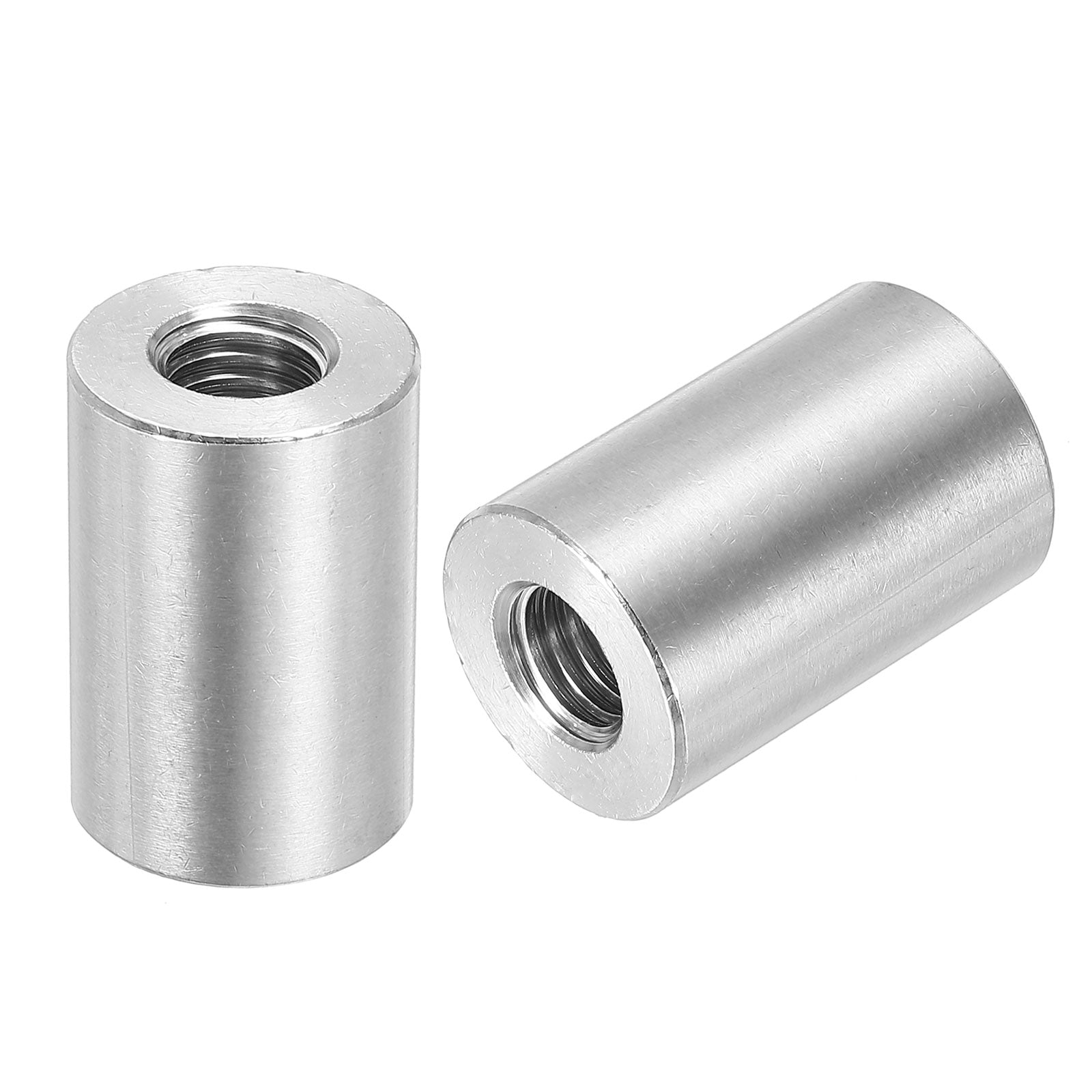 Uxcell 4Pcs Round Connector Nuts, M10x30x20mm Coupling Nut Sleeve Rod ...
