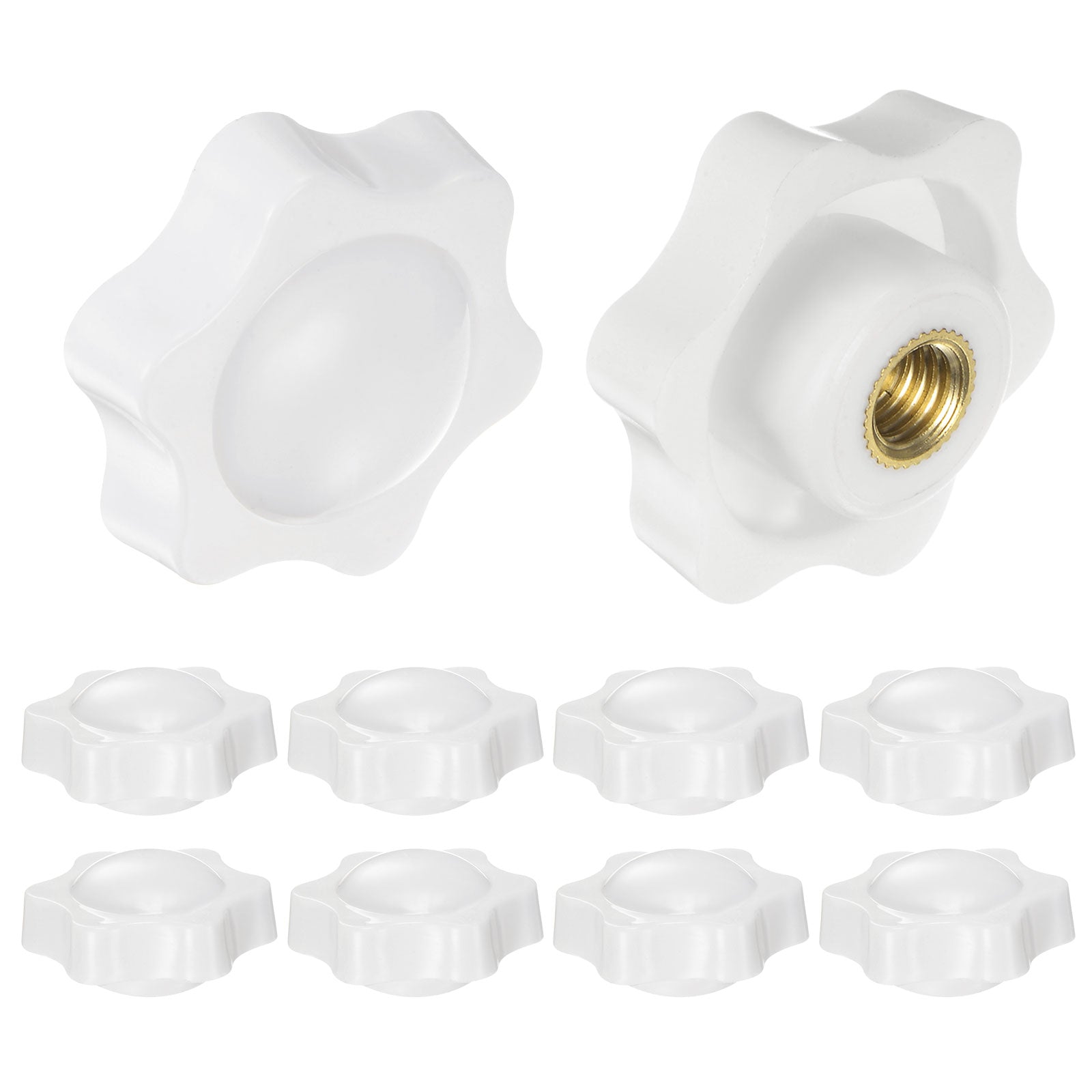 10pcs Star Knobs M8 Thread 38mm Head Non-Through Hole Clamping Handles ...
