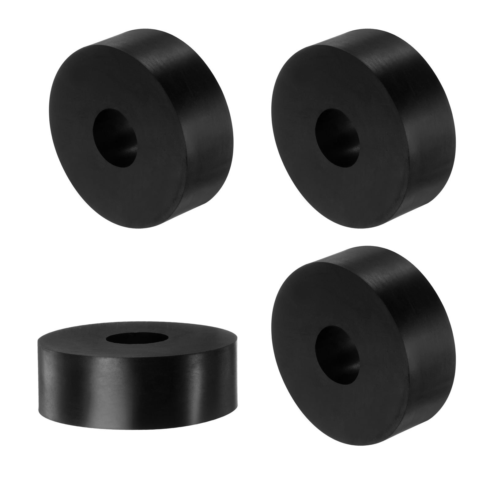 Uxcell 4pcs Rubber Spacers 80mm OD x 26mm ID x 30mm Height Round Anti ...