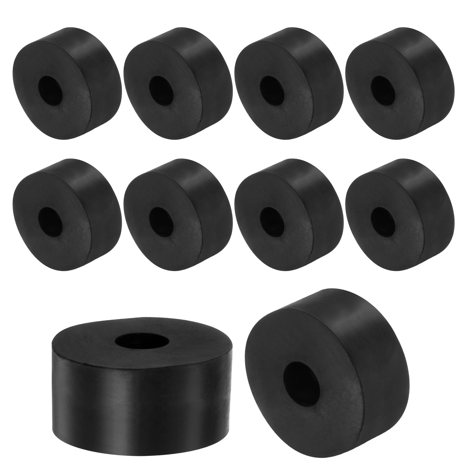 Uxcell 8pcs Rubber Spacers 40mm OD x 12mm ID x 20mm Height Round Anti ...