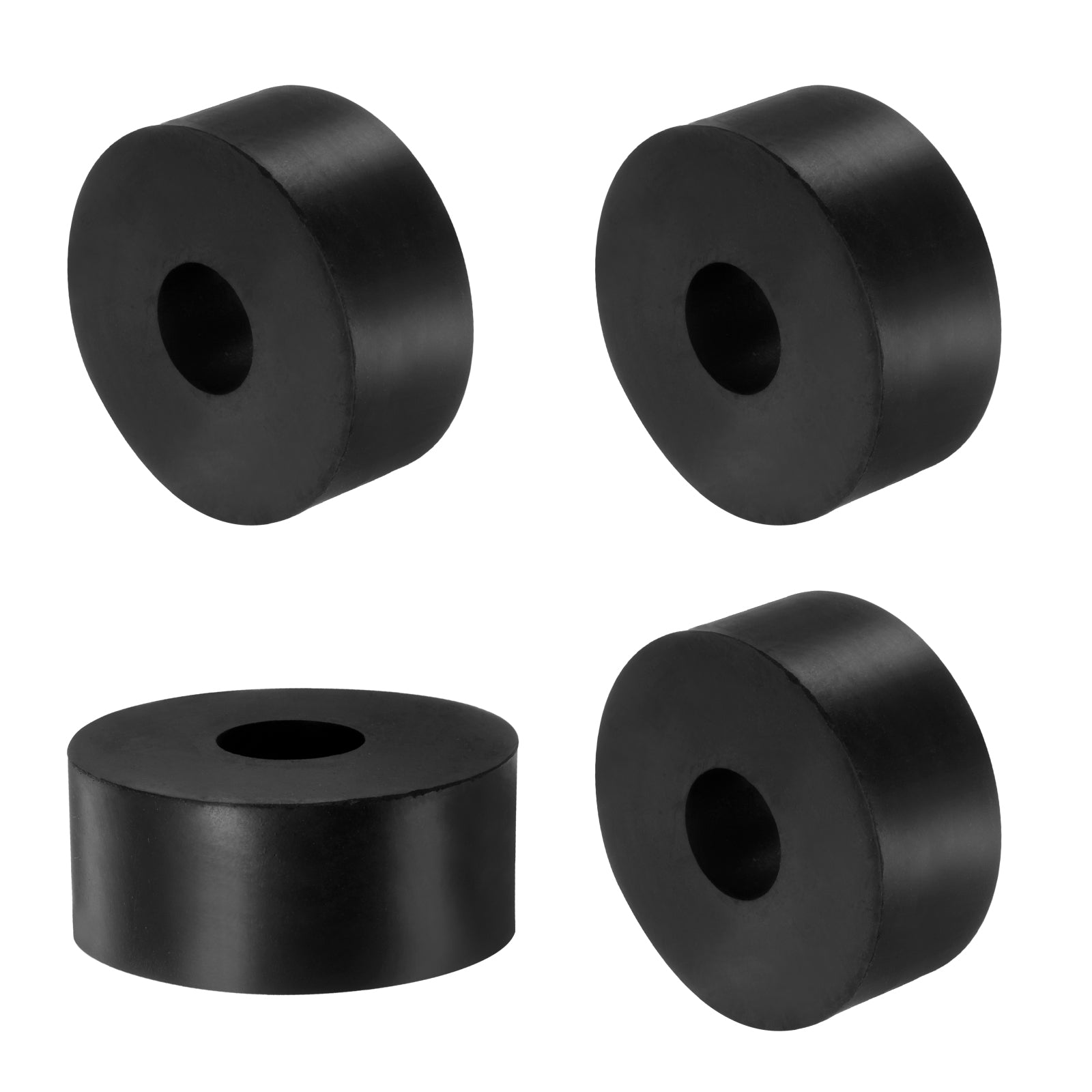Uxcell 4pcs Rubber Spacers 70mm OD x 15mm ID x 30mm Height Round Anti ...